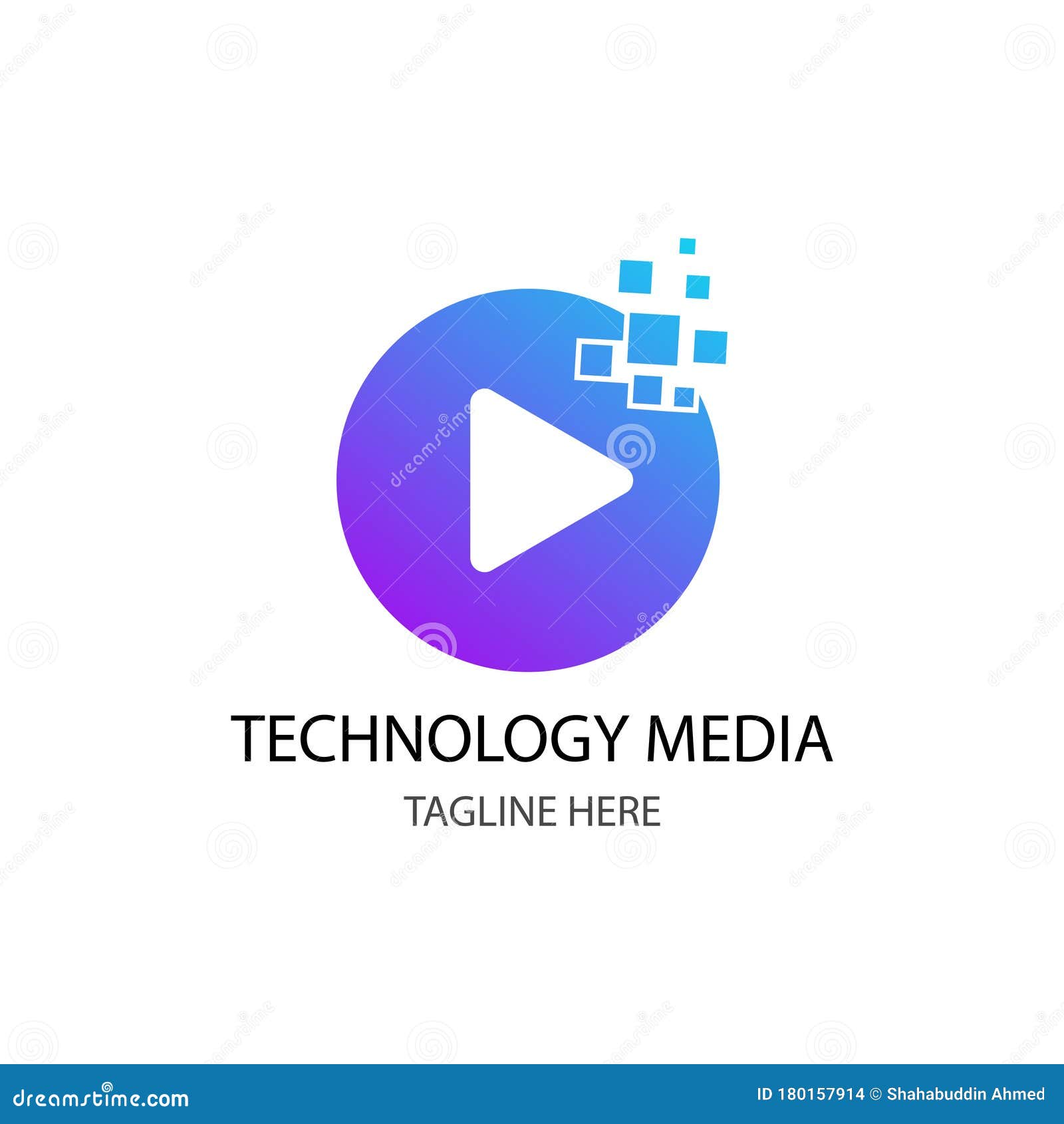 Technology Media Vector Logo Design. Digital Media Icon Stock Vector ...
