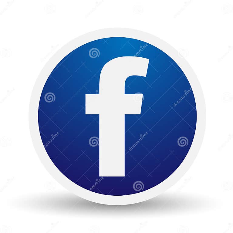 Facebook Logo Icon Vector Illustrations on White Background Editorial ...