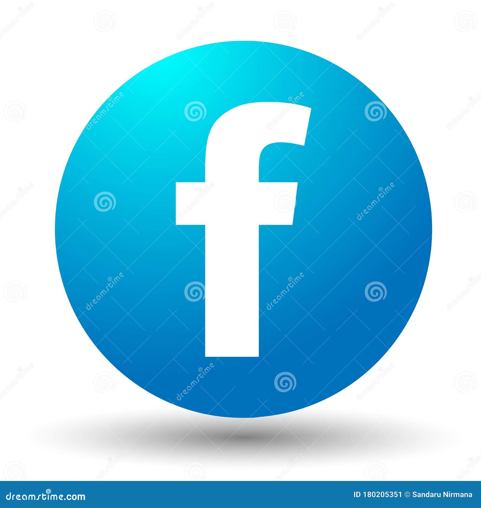 Facebook Logo Icon Vector Illustrations on White Background Editorial ...