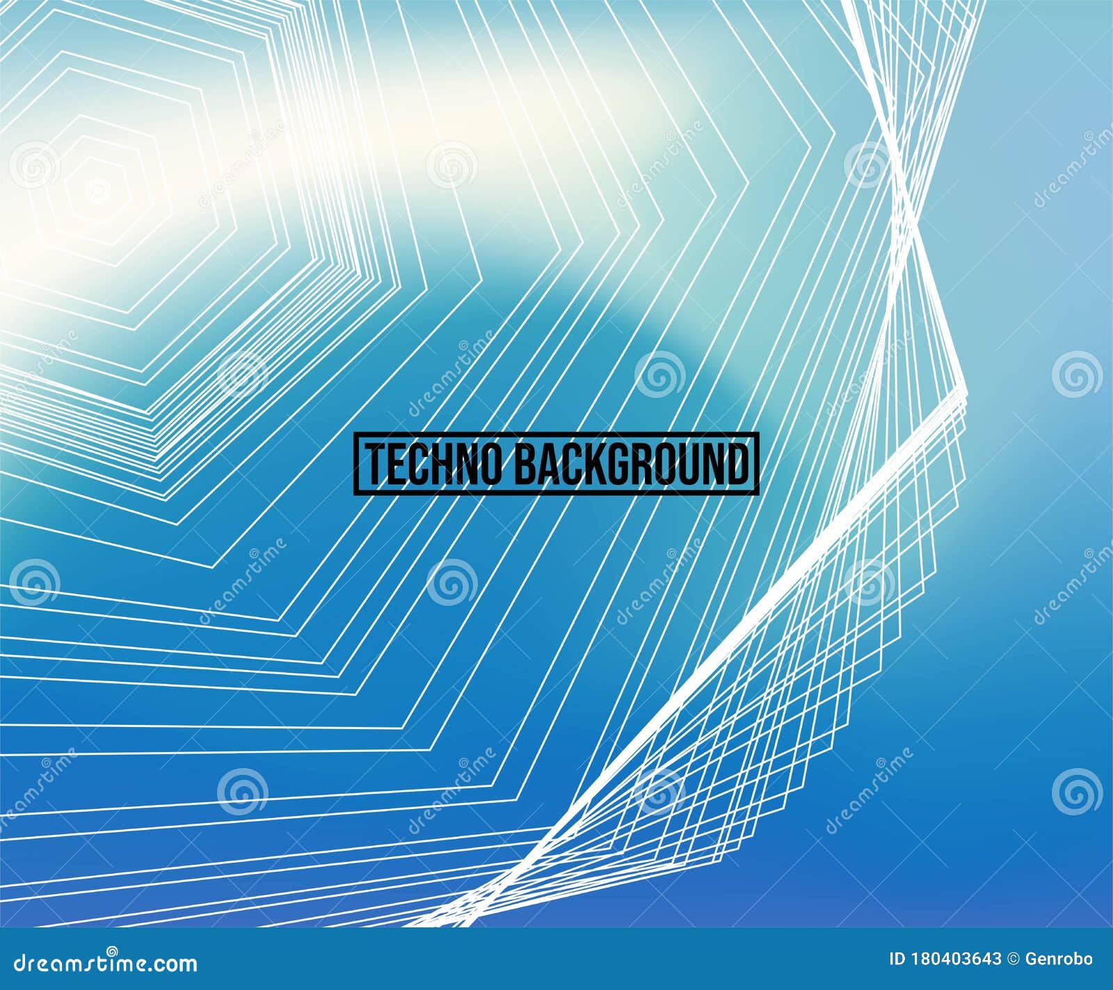 Techno Geometric Abstract Background Vector Illustration Stock ...