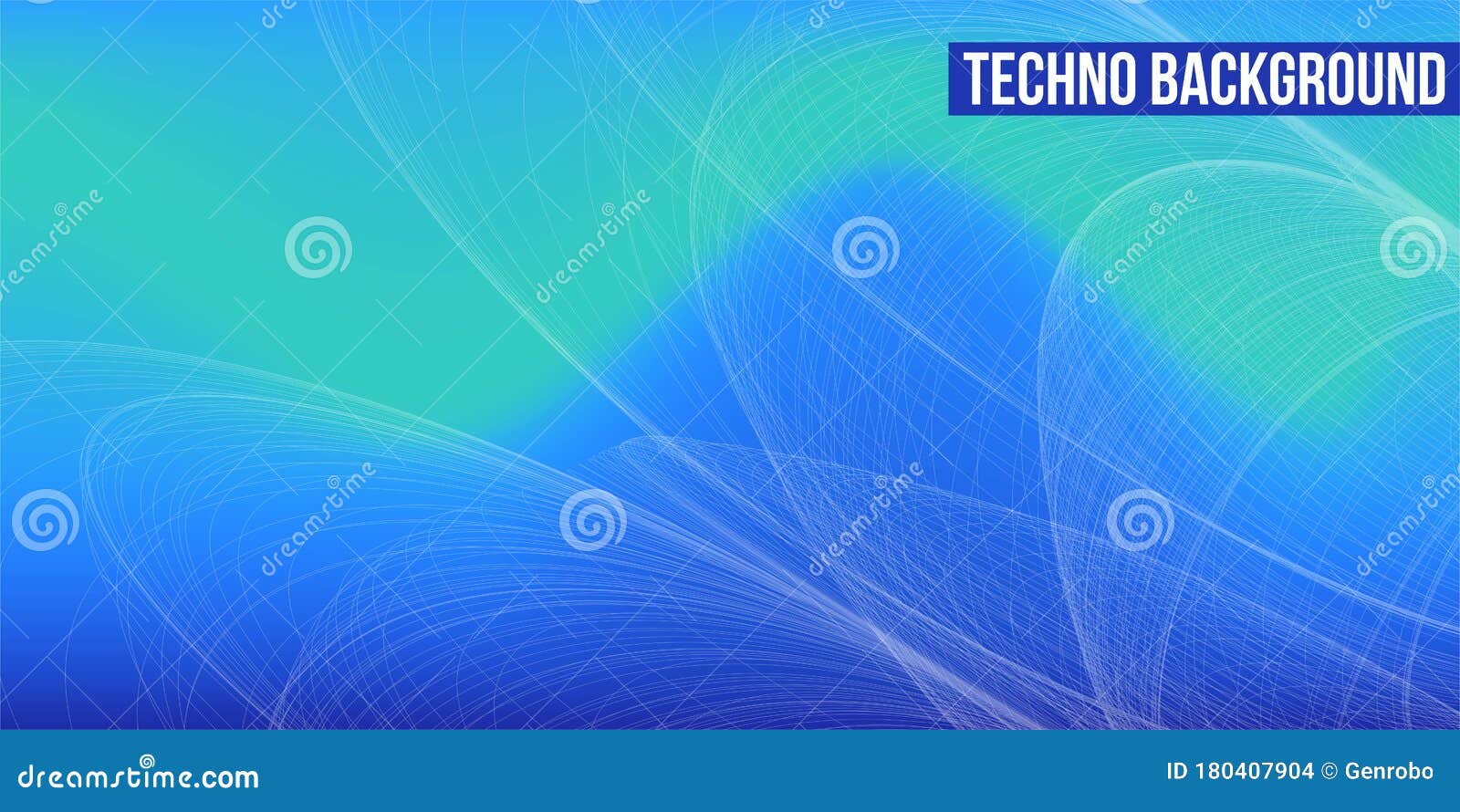 Techno Geometric Banner Vector Background Illustration. Stock ...