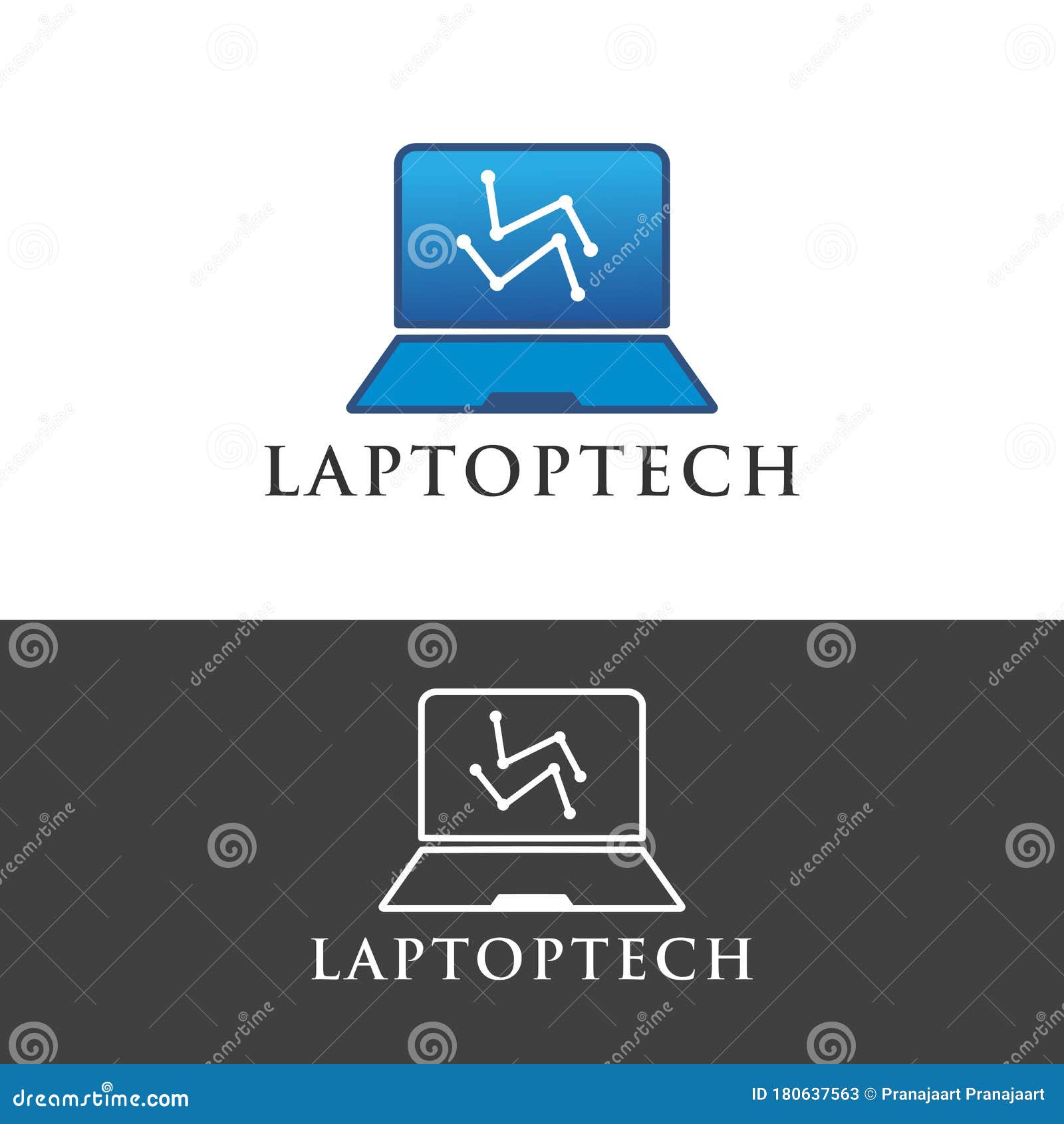 Internet Laptop Technology Computer Logo Design Stock Vector ...