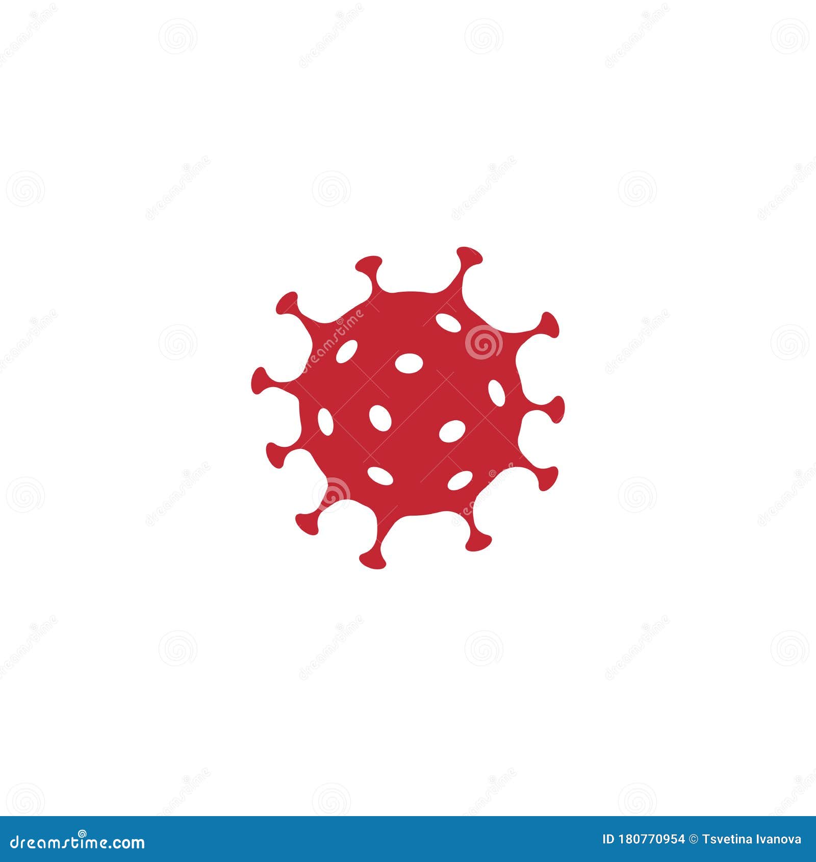 Coronavirus or Covid-19 Virus Simple Isolated Vector Icon. Stock Vector ...