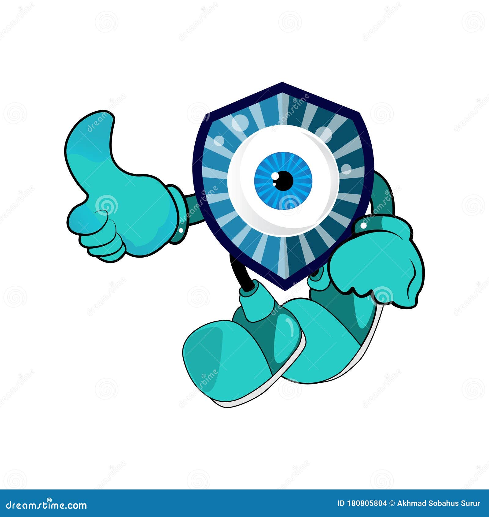 Illustration of an Eye Shield Security Character Mascot Stock Vector ...