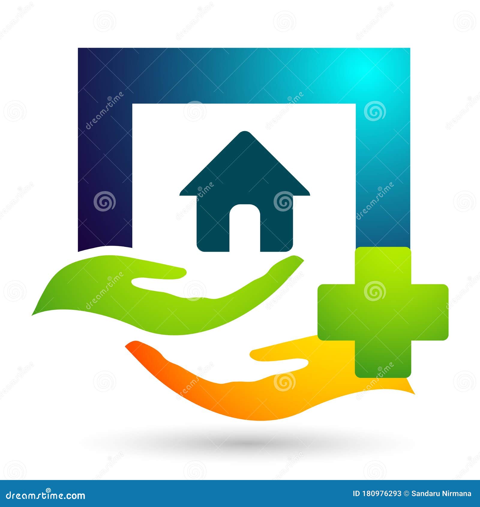 Helping Hands Medical Health Care Home House Hands Logo Icon Vector ...