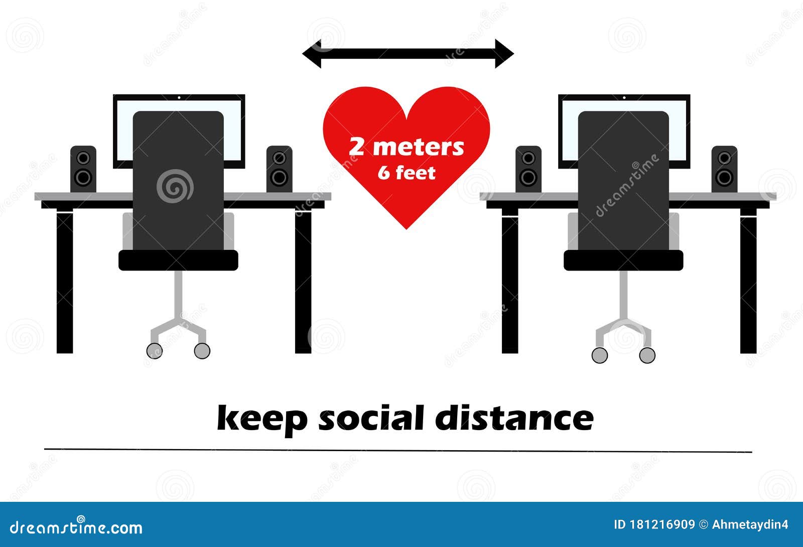 Keep Social Distance. Coronavirus COVID-19 Pandemic StayHome Stock ...