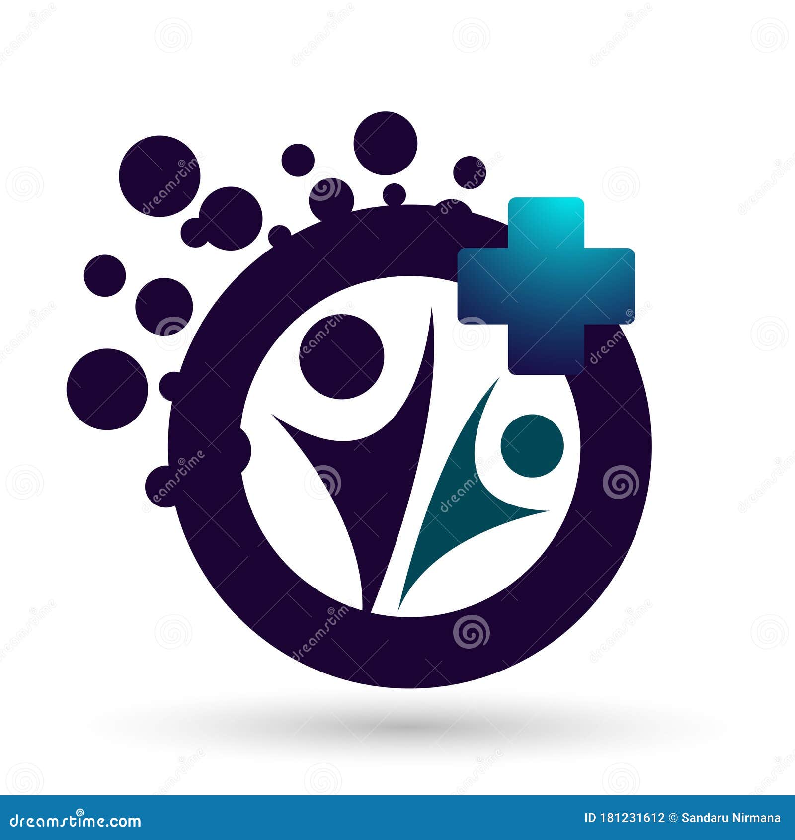 People Family Medical Cross Care Logo Icon Happiness Health Together ...