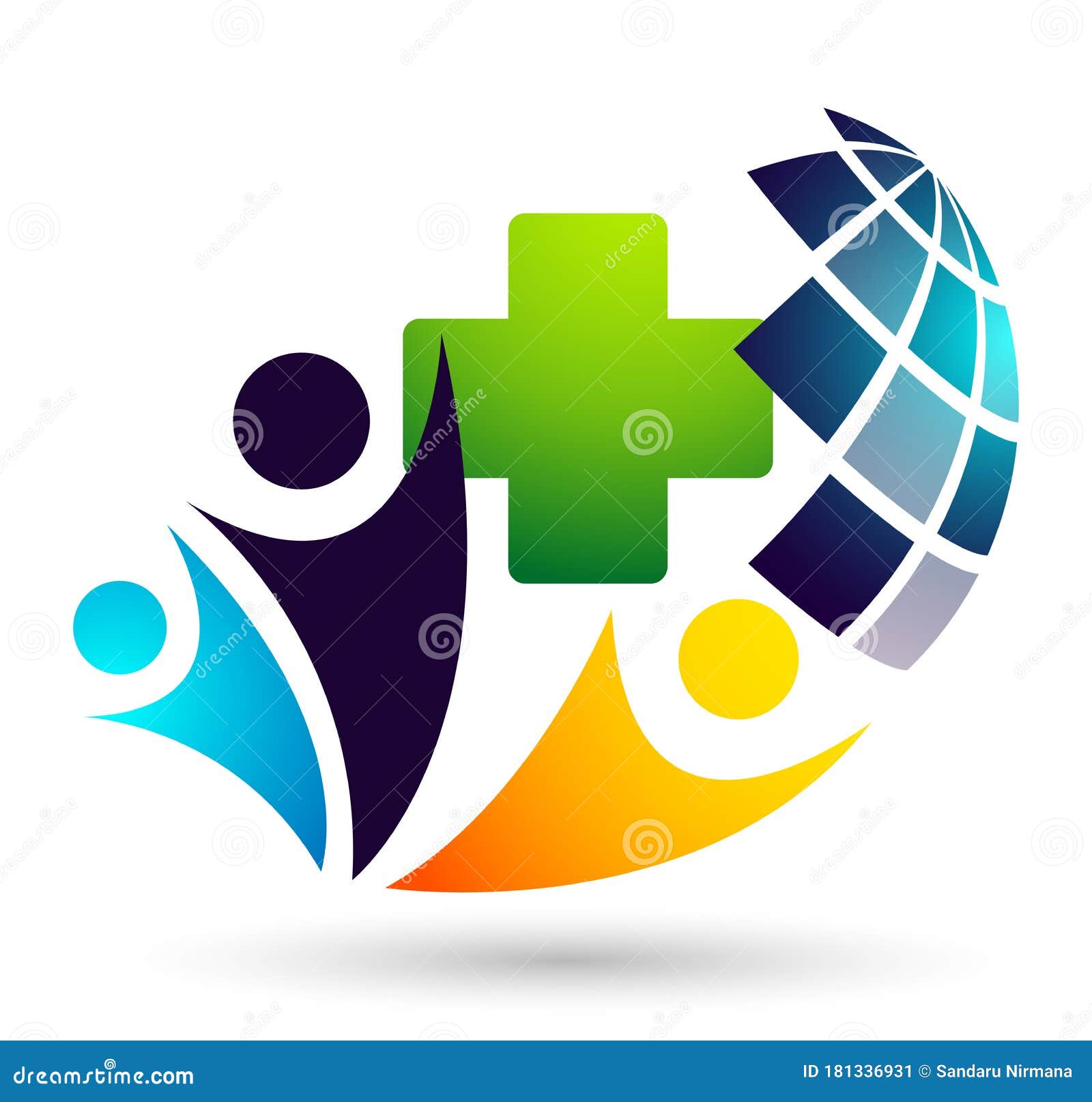 People Family Medical Cross Care Logo Icon Happiness Health Together ...