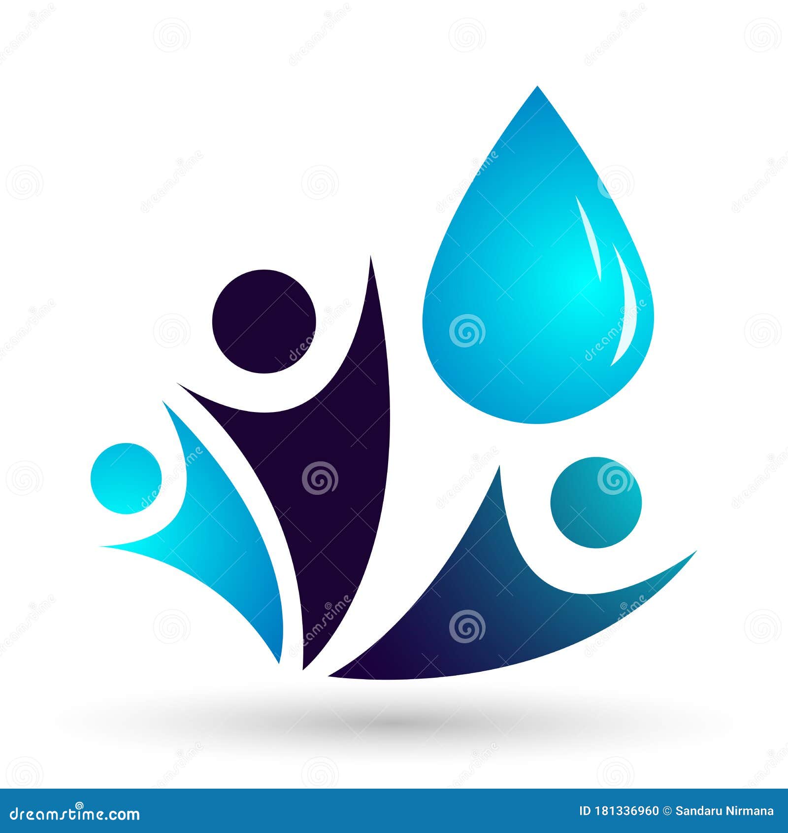 Globe Water Drop Logo Concept of Water Drop with World Save Earth ...