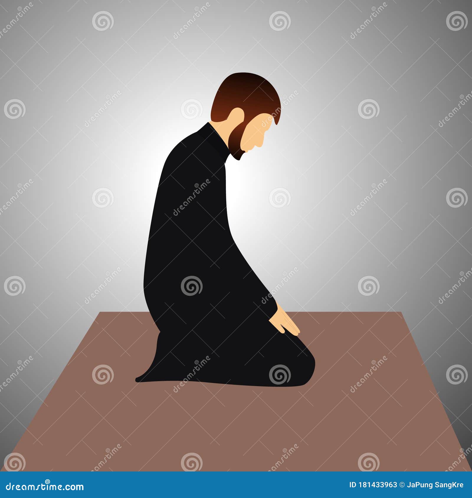 Muslim Male And Female Students Vector Illustration. Arab Children And ...