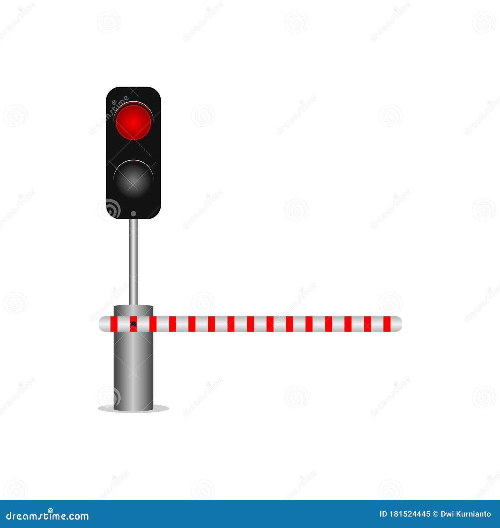 Train Barrier Icons Set Cartoon Vector. Open And Closed Railway Barrier ...