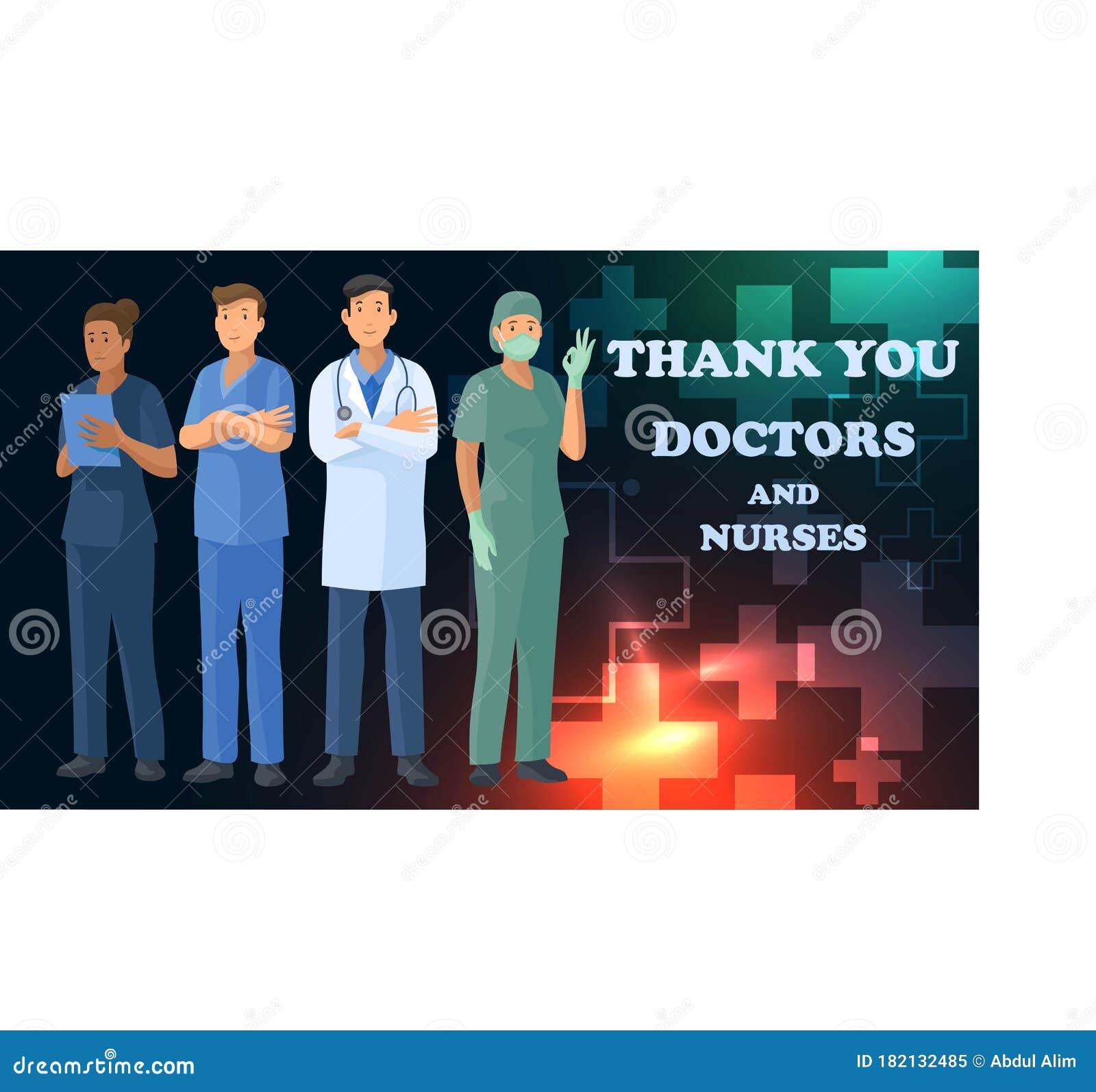 The doctor is a hero stock vector. Illustration of corona - 182132485