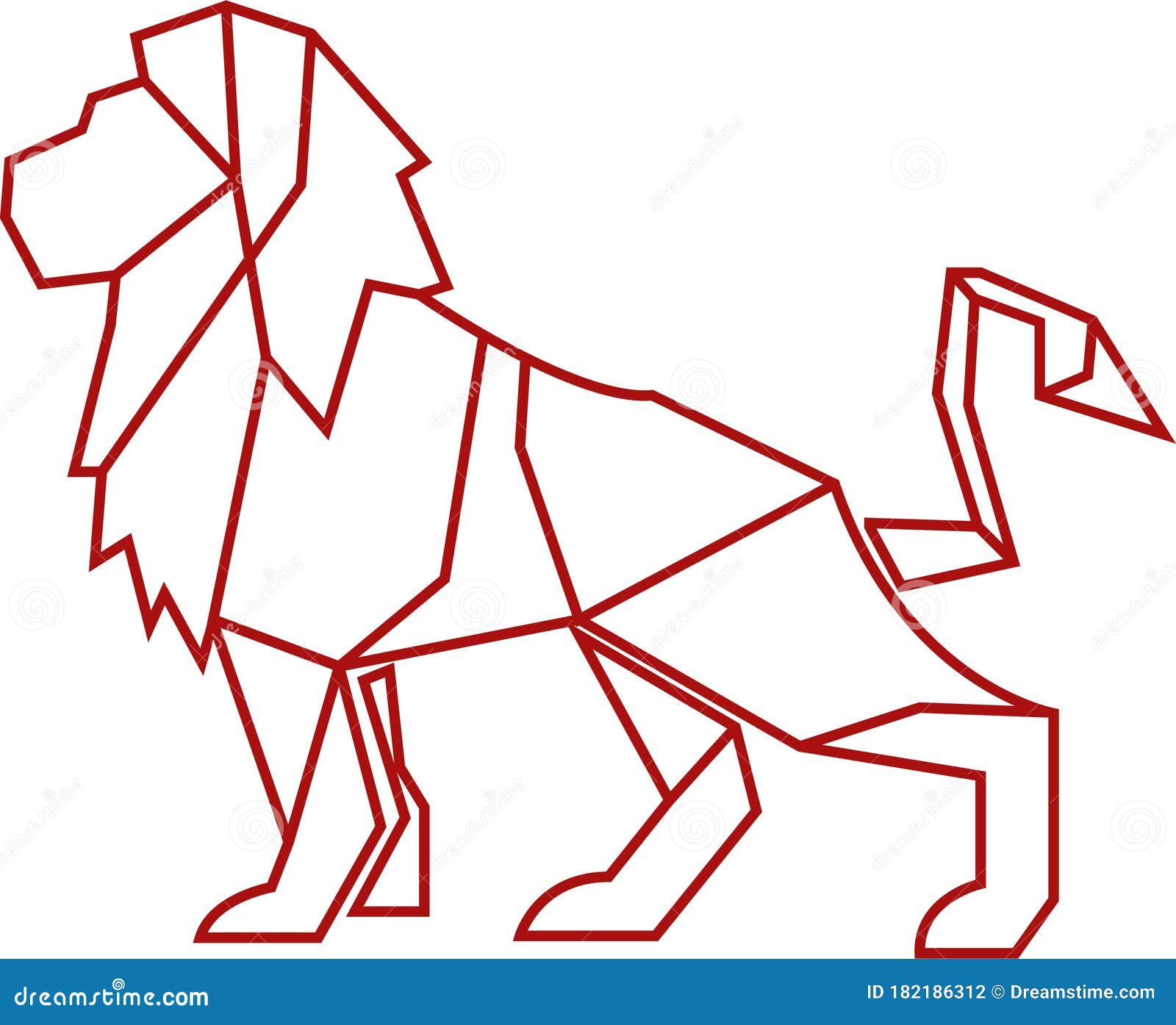 Lion Polygon Vector Illustration Logo Template Stock Vector ...