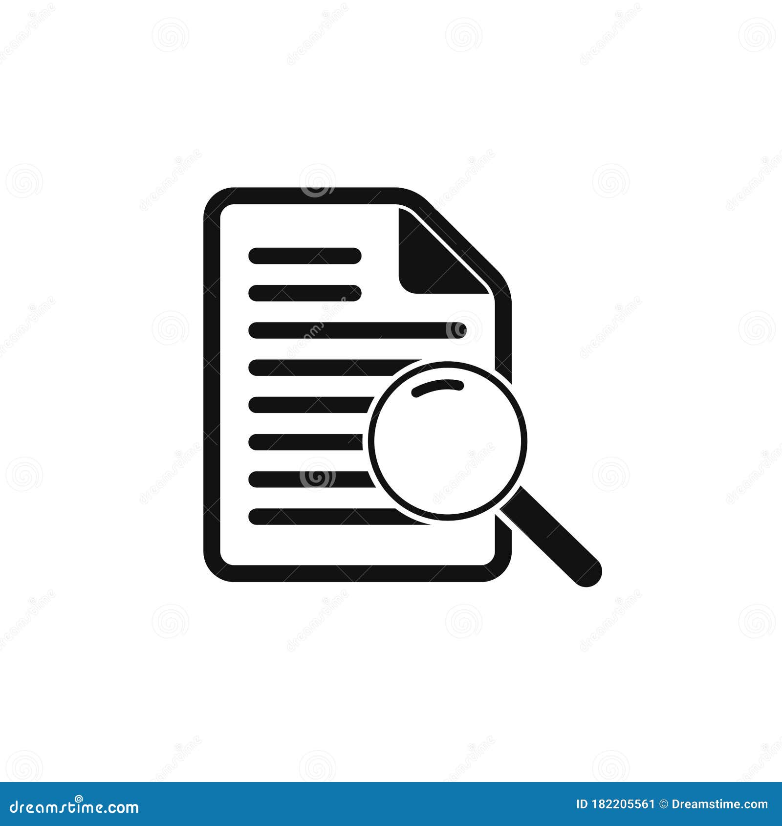 Docs Search Paper Icon Logo Stock Vector - Illustration of docs, design ...
