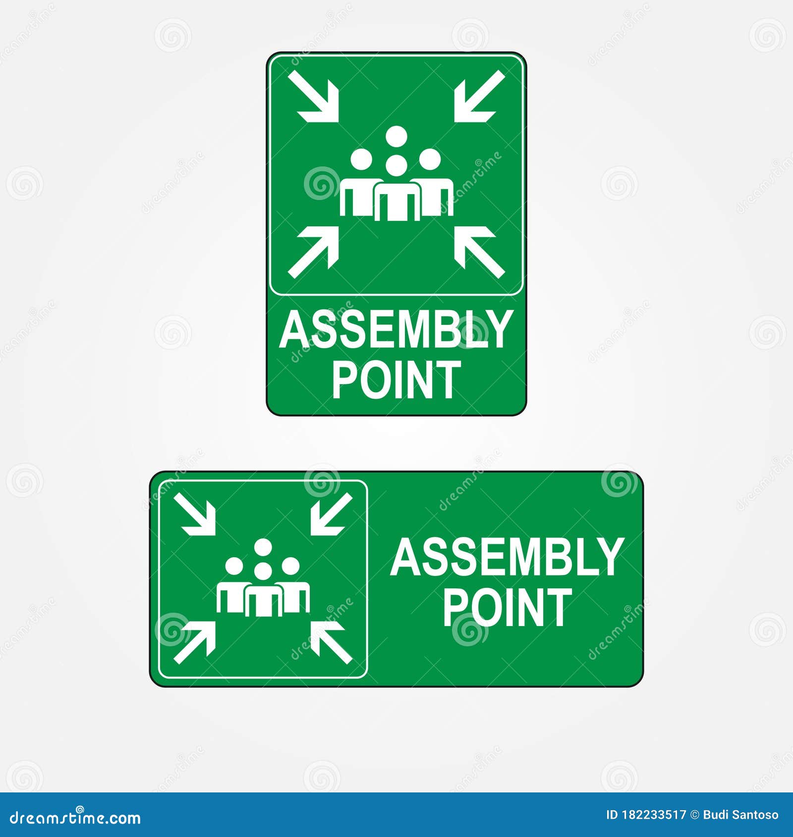 Emergency Evacuation Assembly Point Symbol Sign Stock Vector ...
