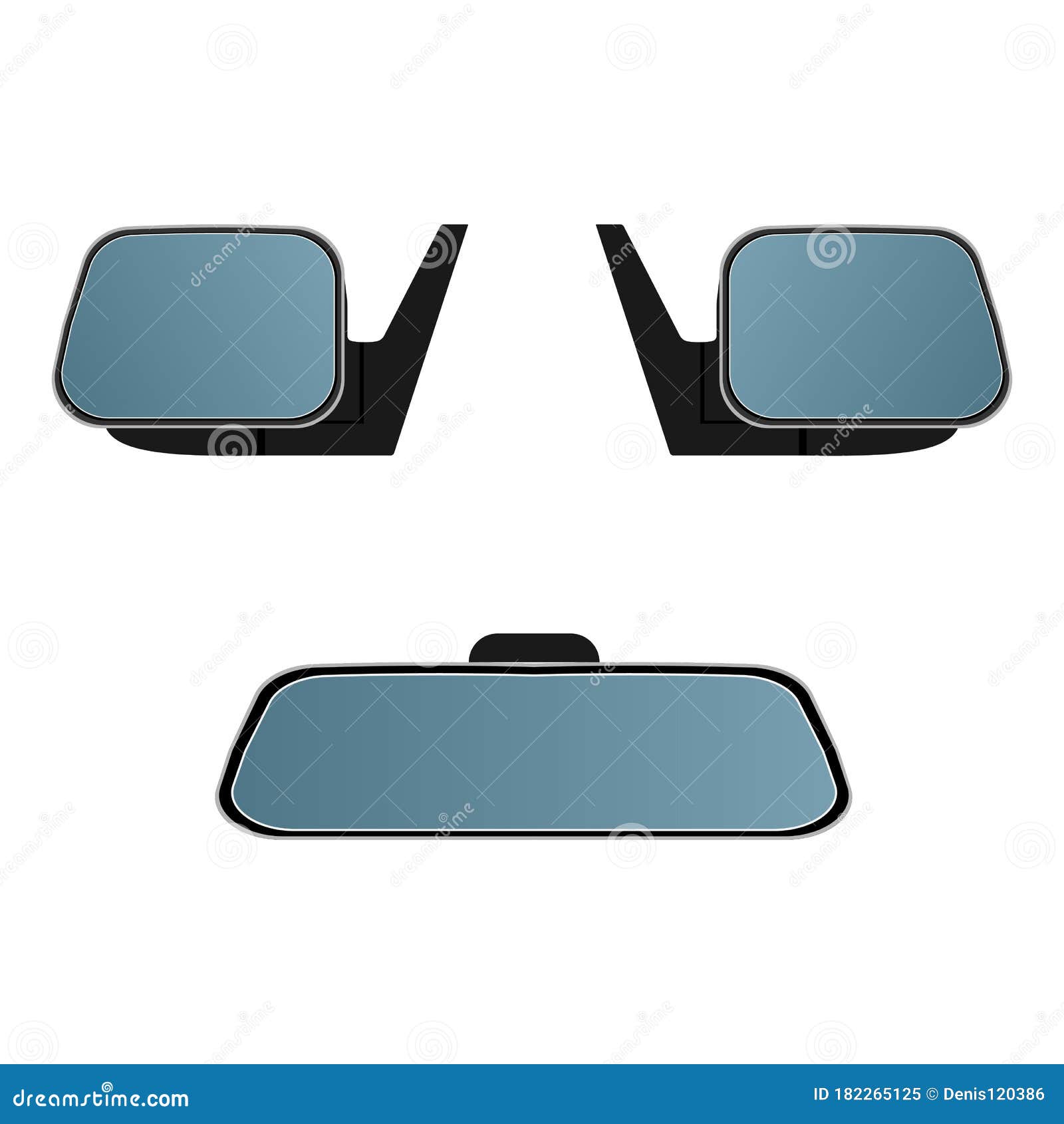 Rearview Mirror. Car Mirror, Vector Illustration Stock Vector ...