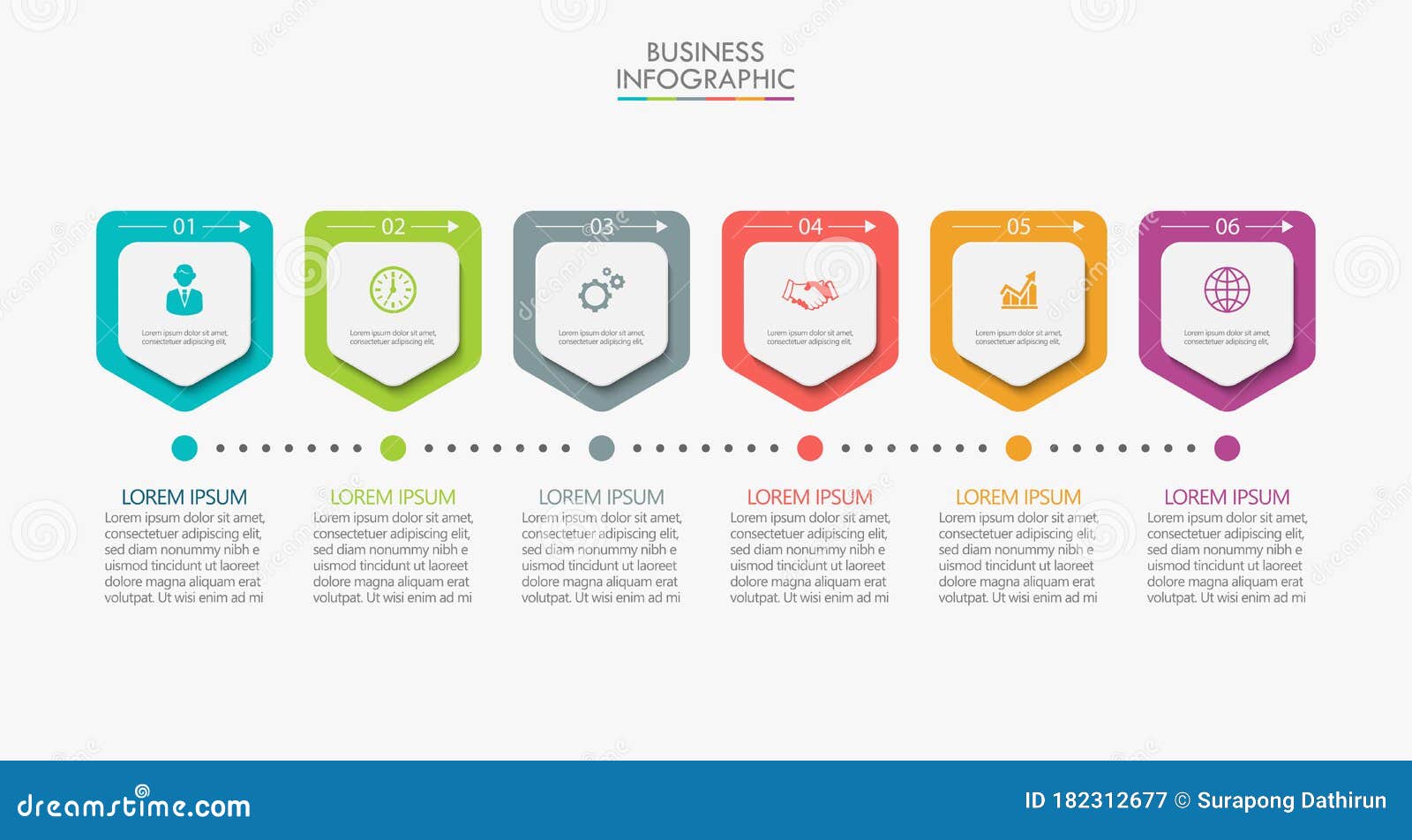 Business Data Visualization. Timeline Infographic Icons Designed for ...