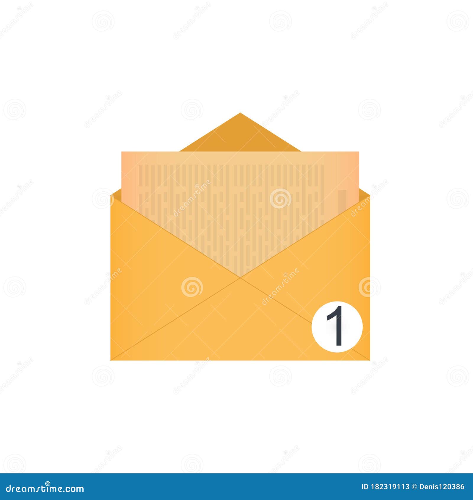 Email. Letter with a Message, Vector Illustration Stock Image - Image ...