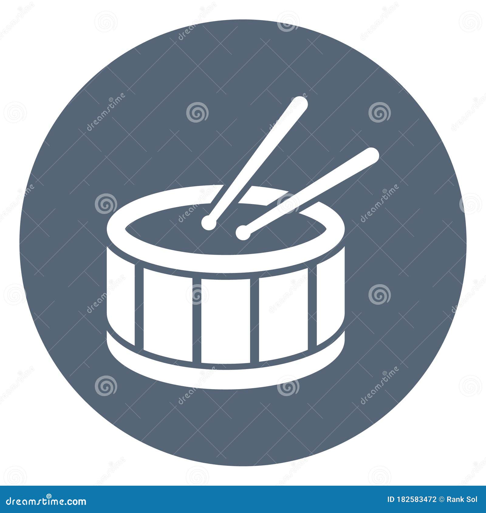 Drum, Drum Beating Line Style Vector Icon Which Can Easily Modify or ...