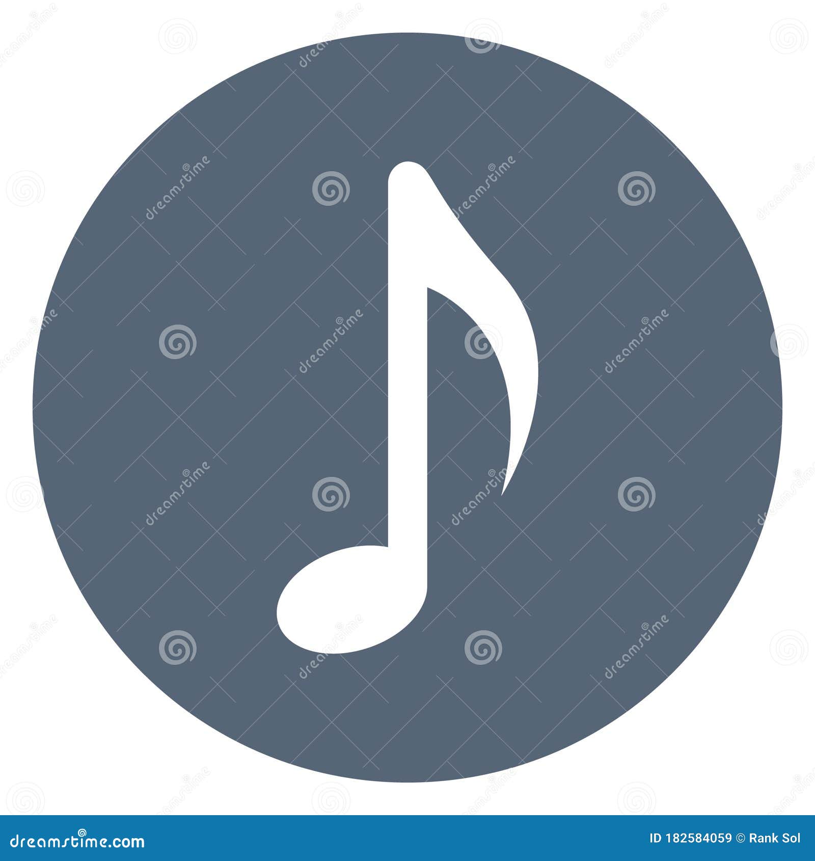 Eighth Note, Music Line Style Vector Icon Which Can Easily Modify or ...