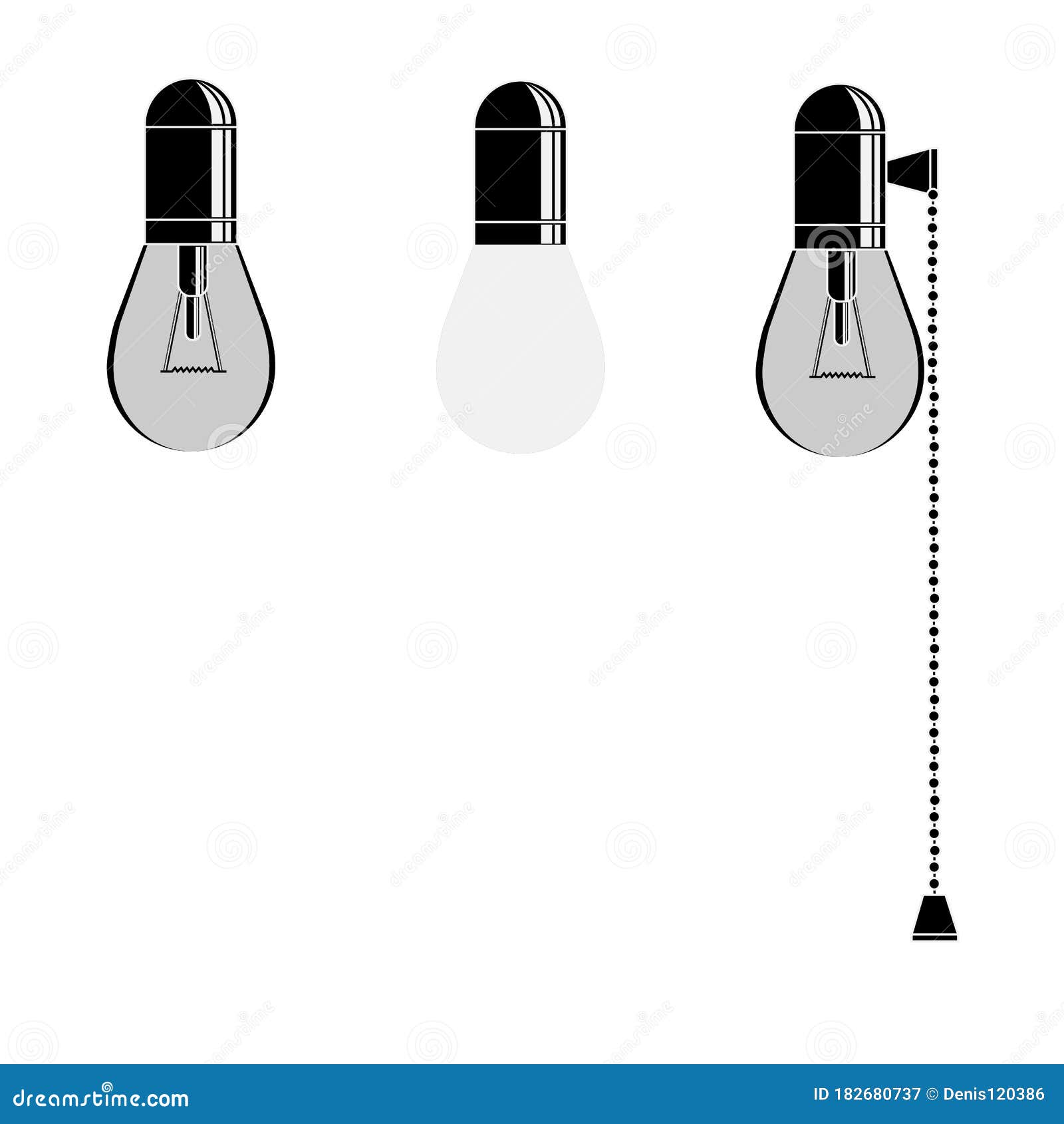 Electric Bulb. Light Switch. Vector Illustration Stock Illustration ...