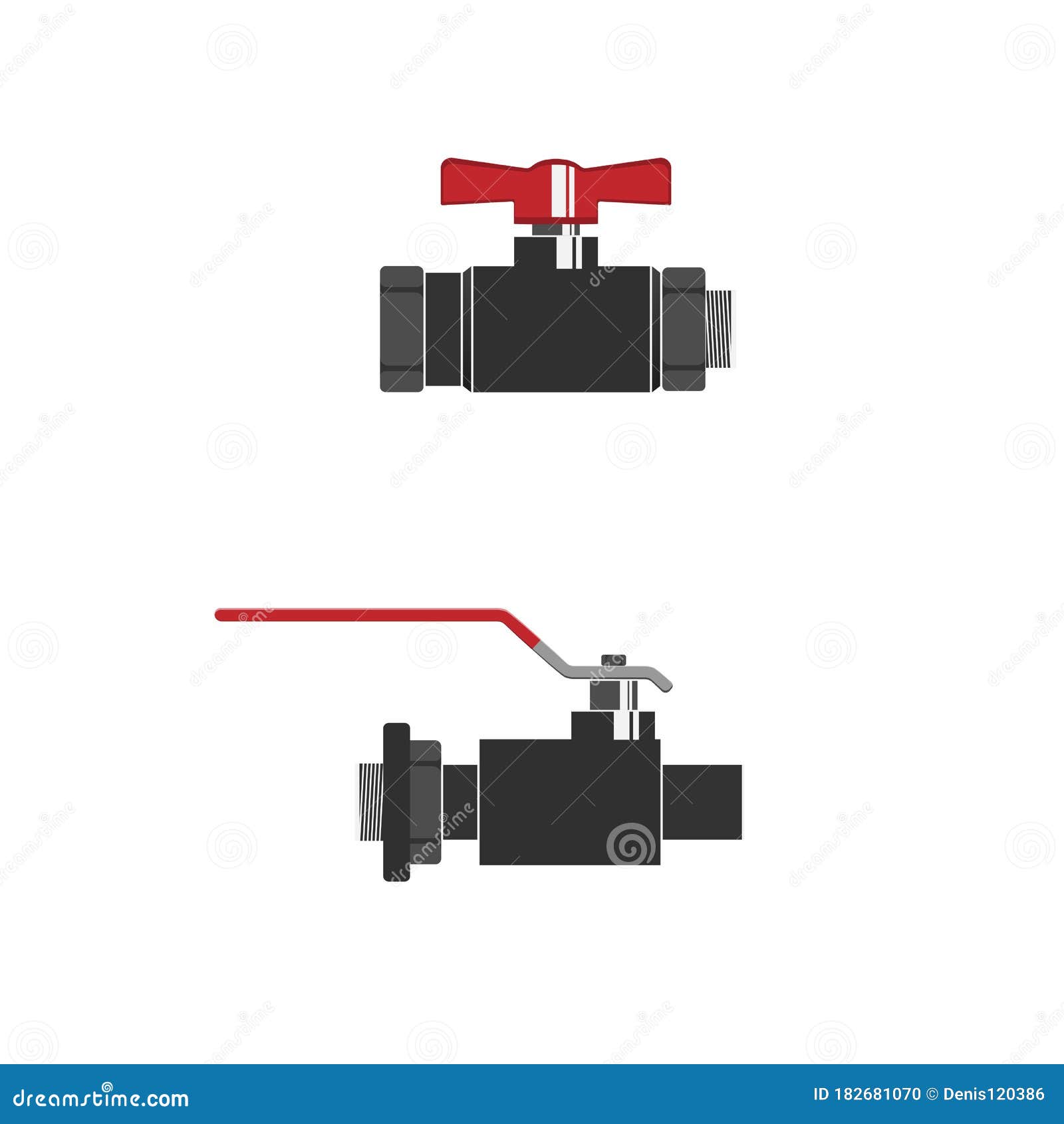 Sanitary Valve. Plumbing Faucet. Vector Illustration Stock Illustration ...