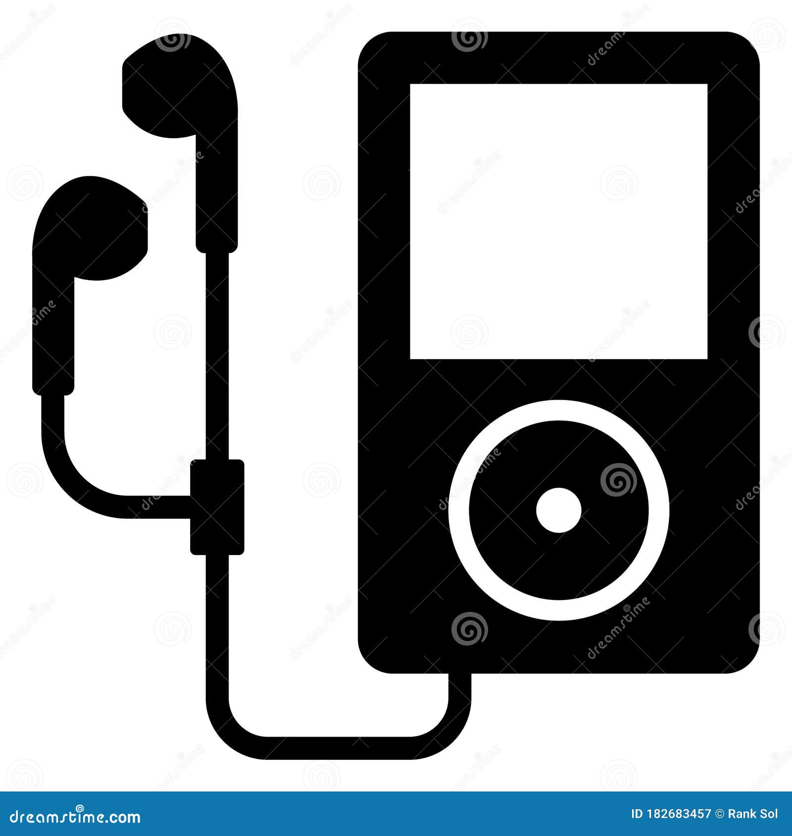 Audio Music, Electronic Portable Ipod Line Style Vector Icon Which Can ...