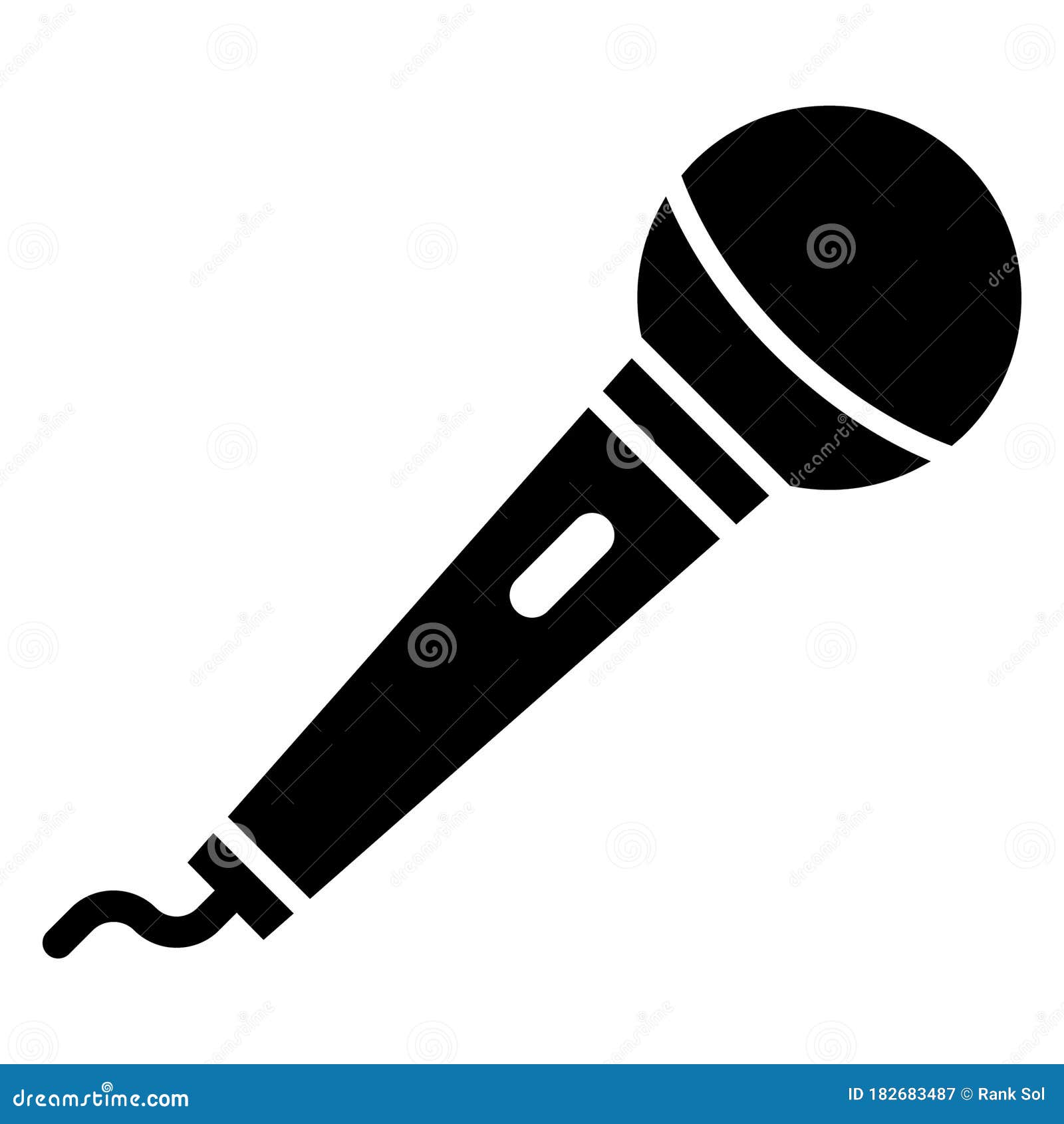 Electronic Mic, Input Device Line Style Vector Icon Which Can Easily ...