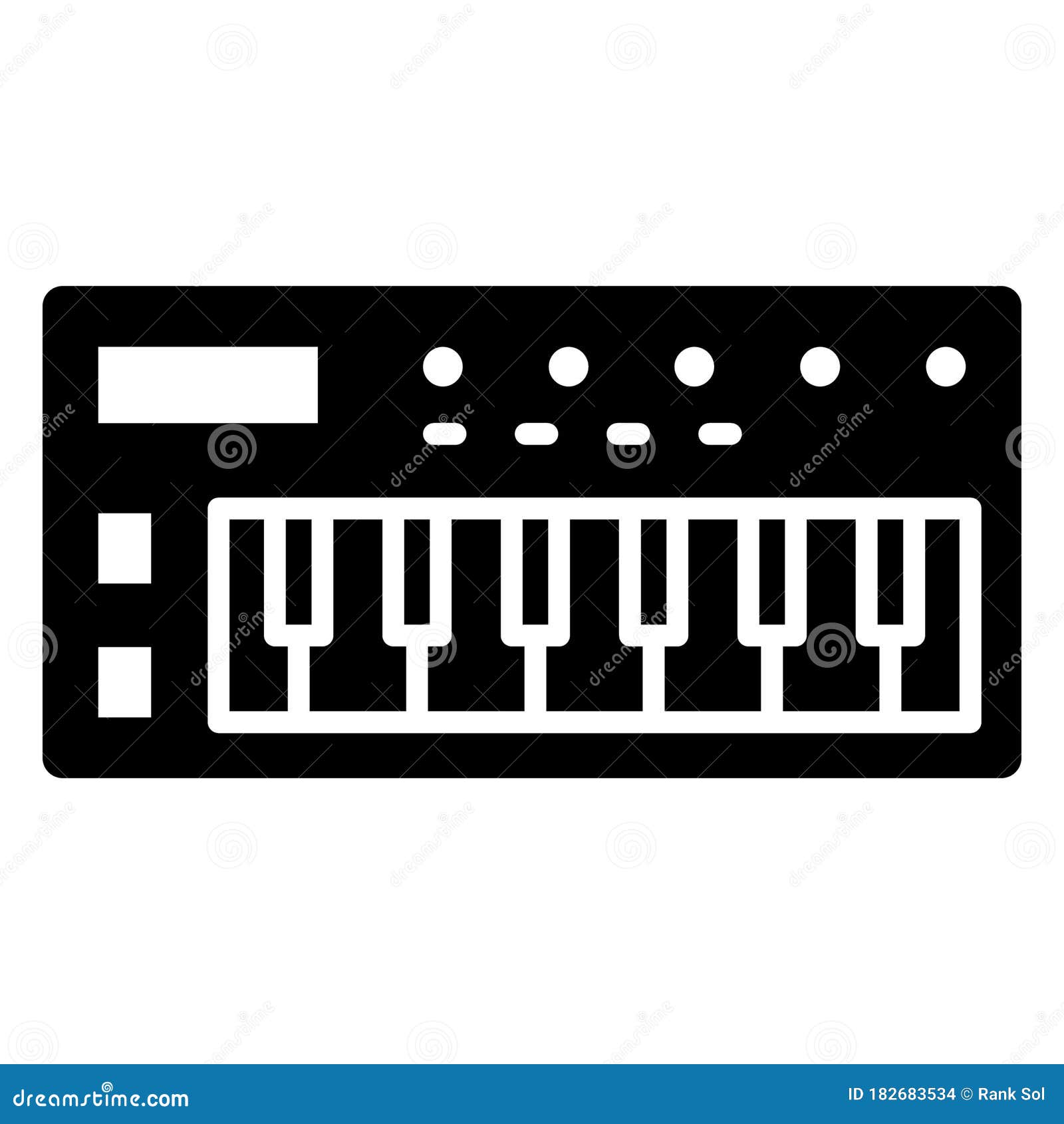 Electrical Instrument, Keyboard Synthesizer Icon Which Can Easily ...