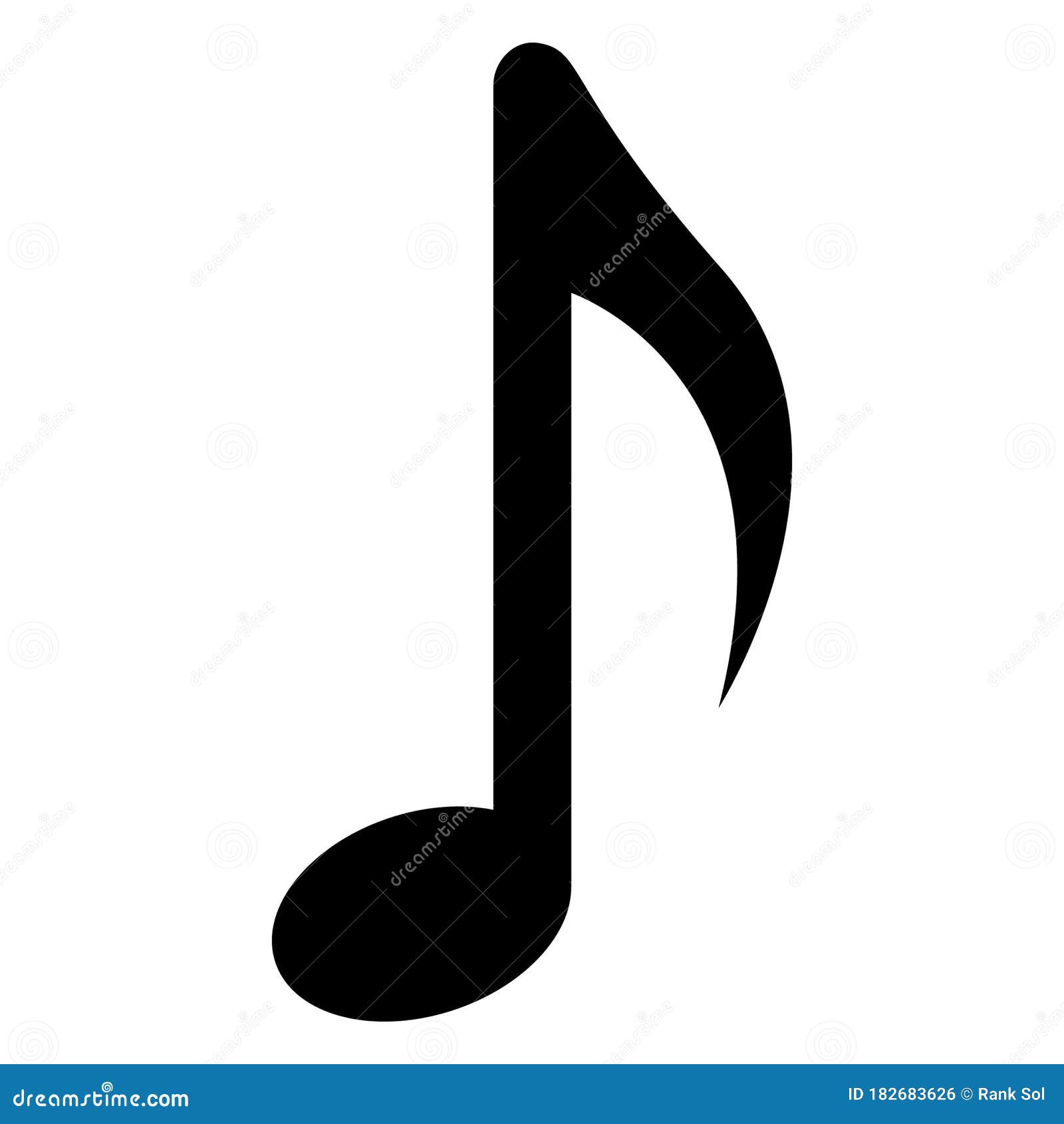Eighth Note, Music Line Style Vector Icon Which Can Easily Modify or ...