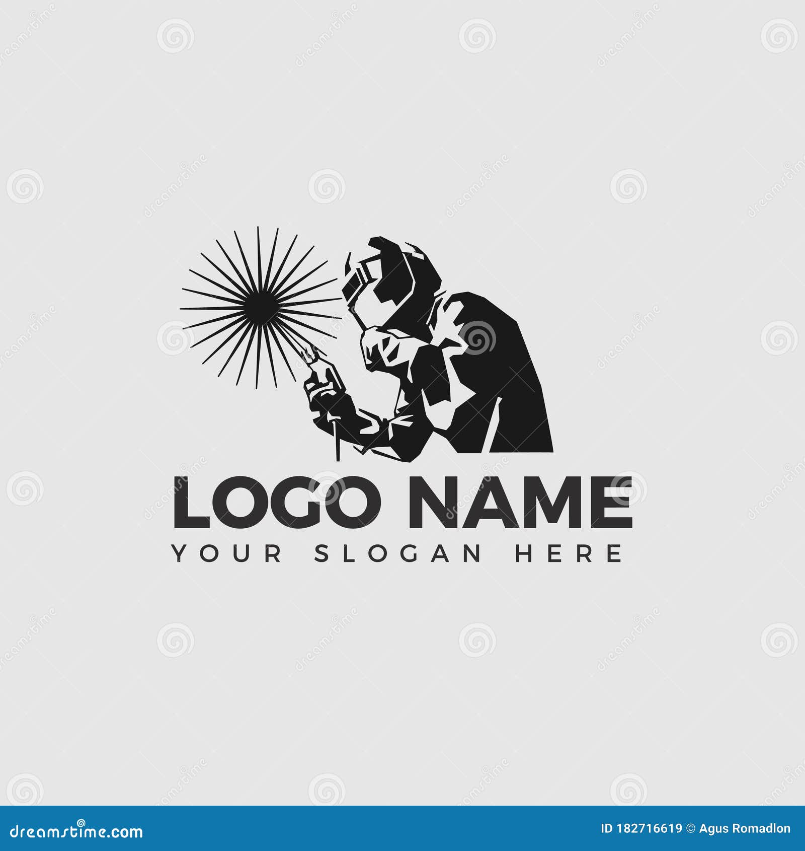 Welding Company Logo Design Side View, WELDER LOGO SIMPLE AND CLEAN ...