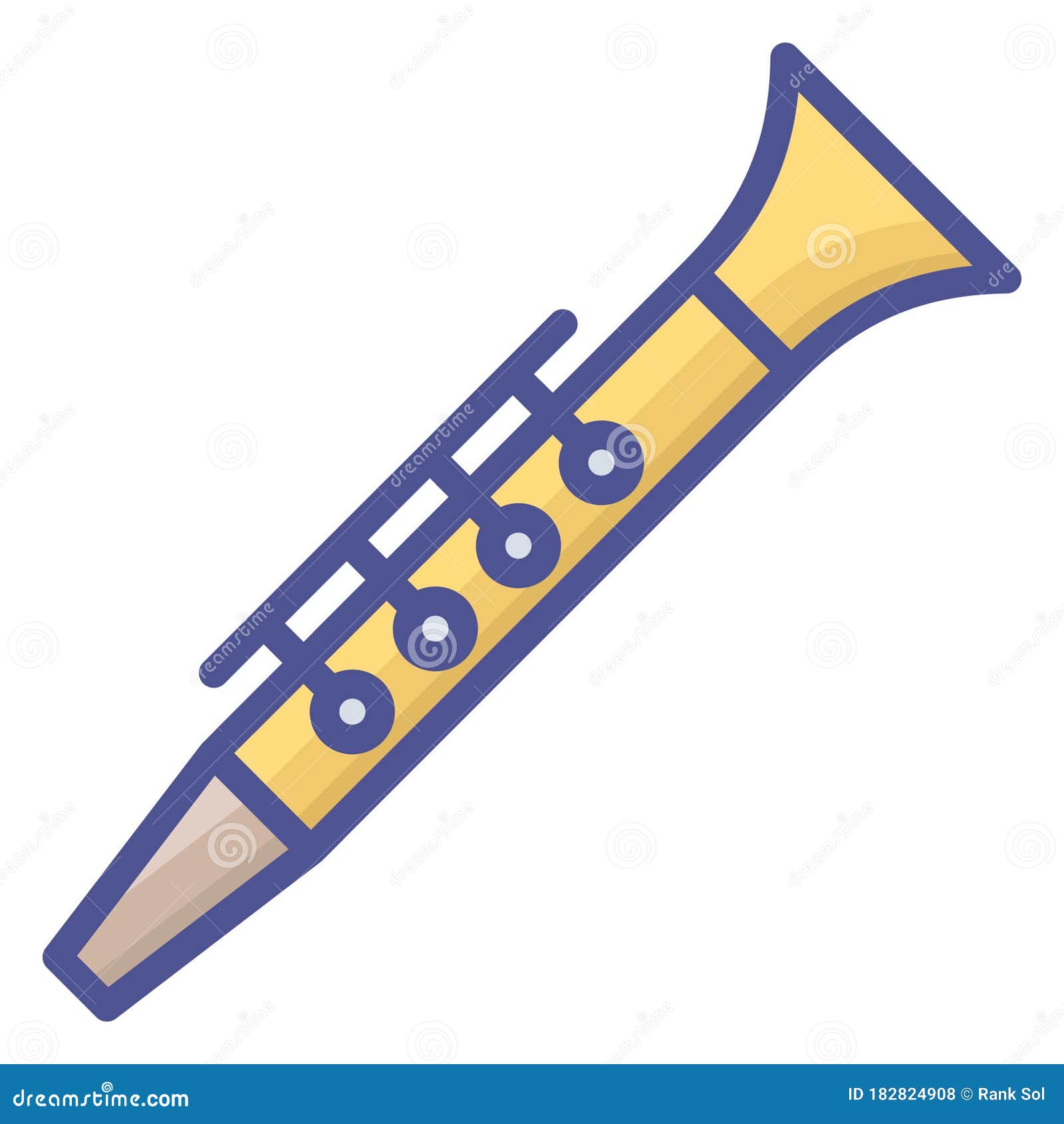 Basson, Chalumeau Line Style Vector Icon Which Can Easily Modify or ...