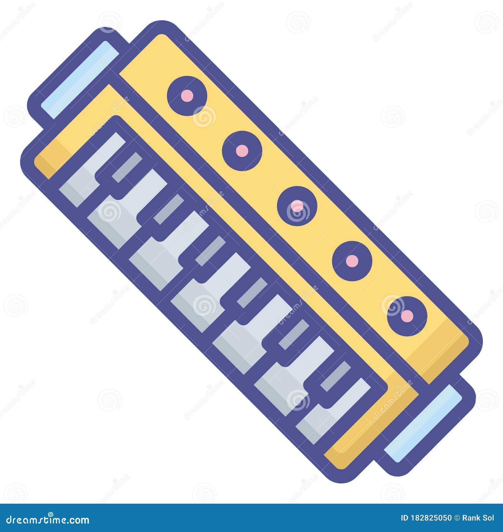 Aerophone, French Harp Line Style Vector Icon Which Can Easily Modify ...