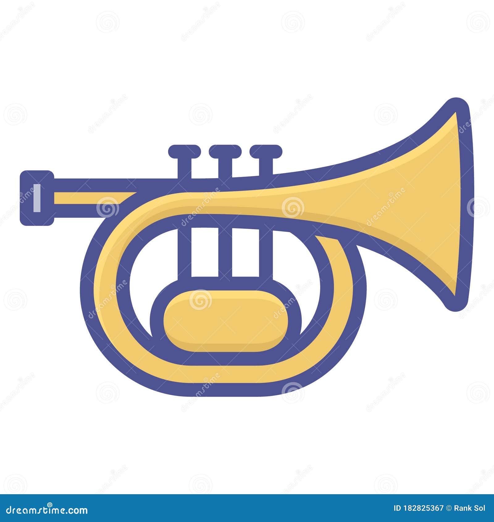 Brass, Cornet Line Style Vector Icon Which Can Easily Modify or Edit ...