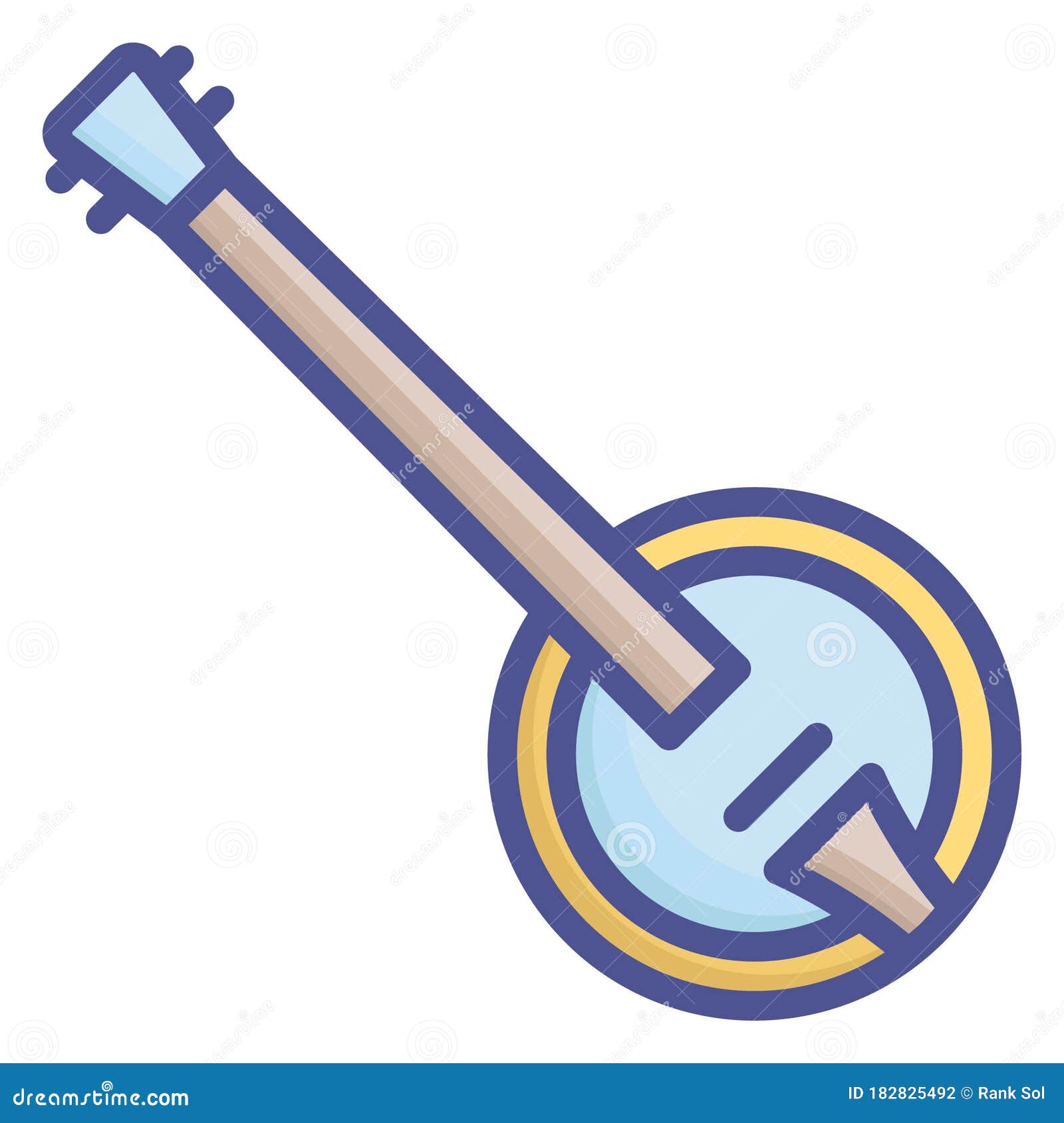 Handbells, Malimba Line Style Vector Icon Which Can Easily Modify or ...