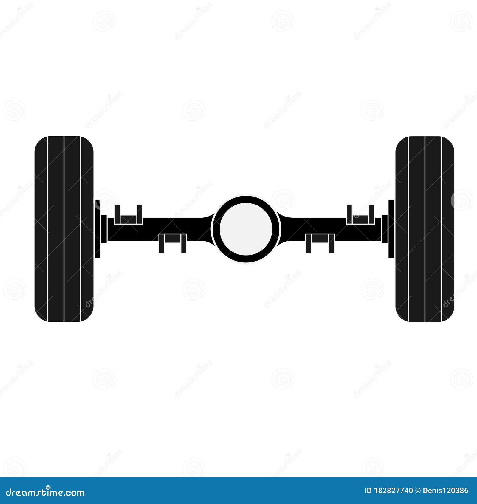 Car Axle. Axle Suspension. Vector Illustration Stock Illustration ...