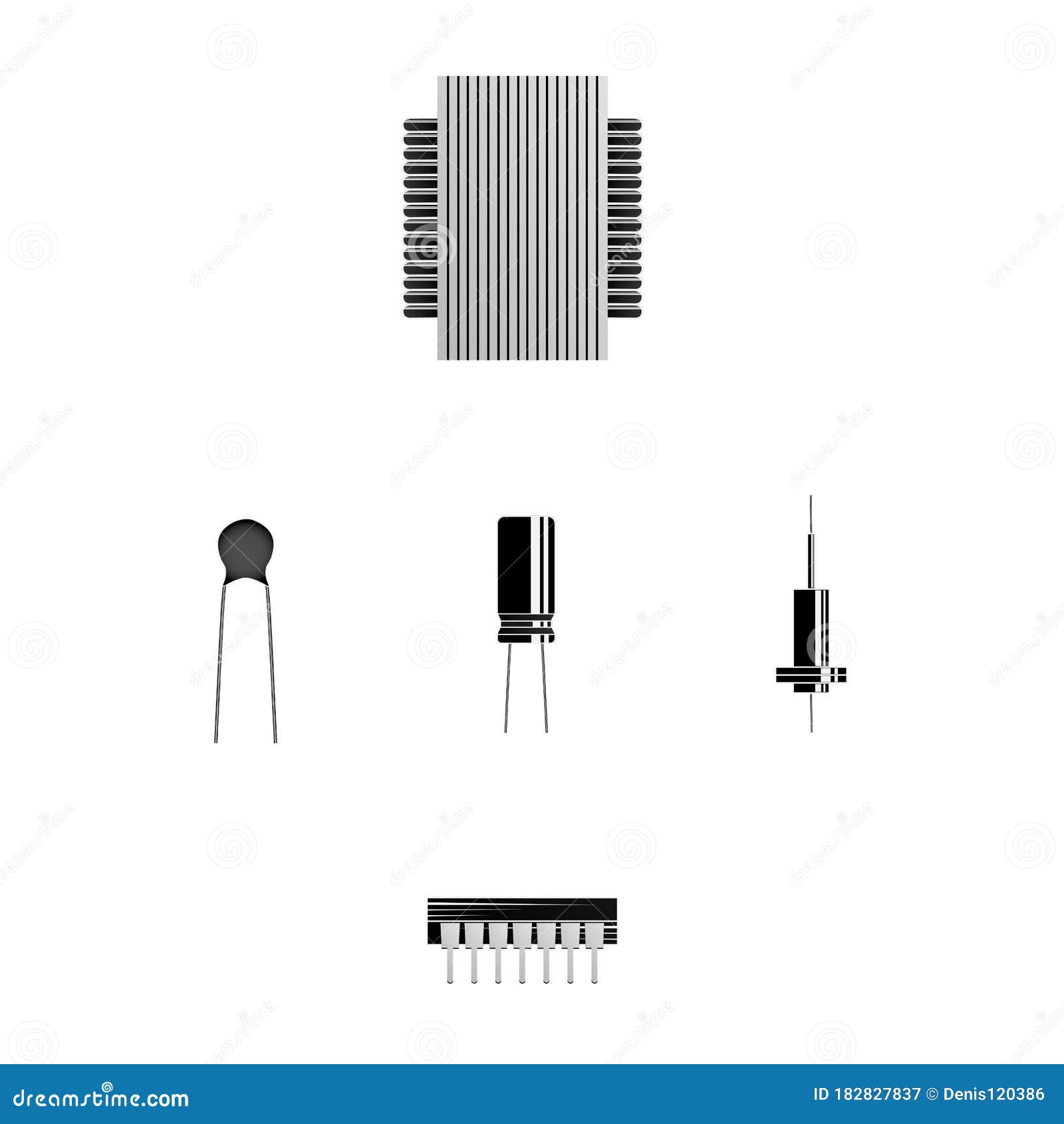 Electronic Element. Radio Component. Vector Illustration Stock ...