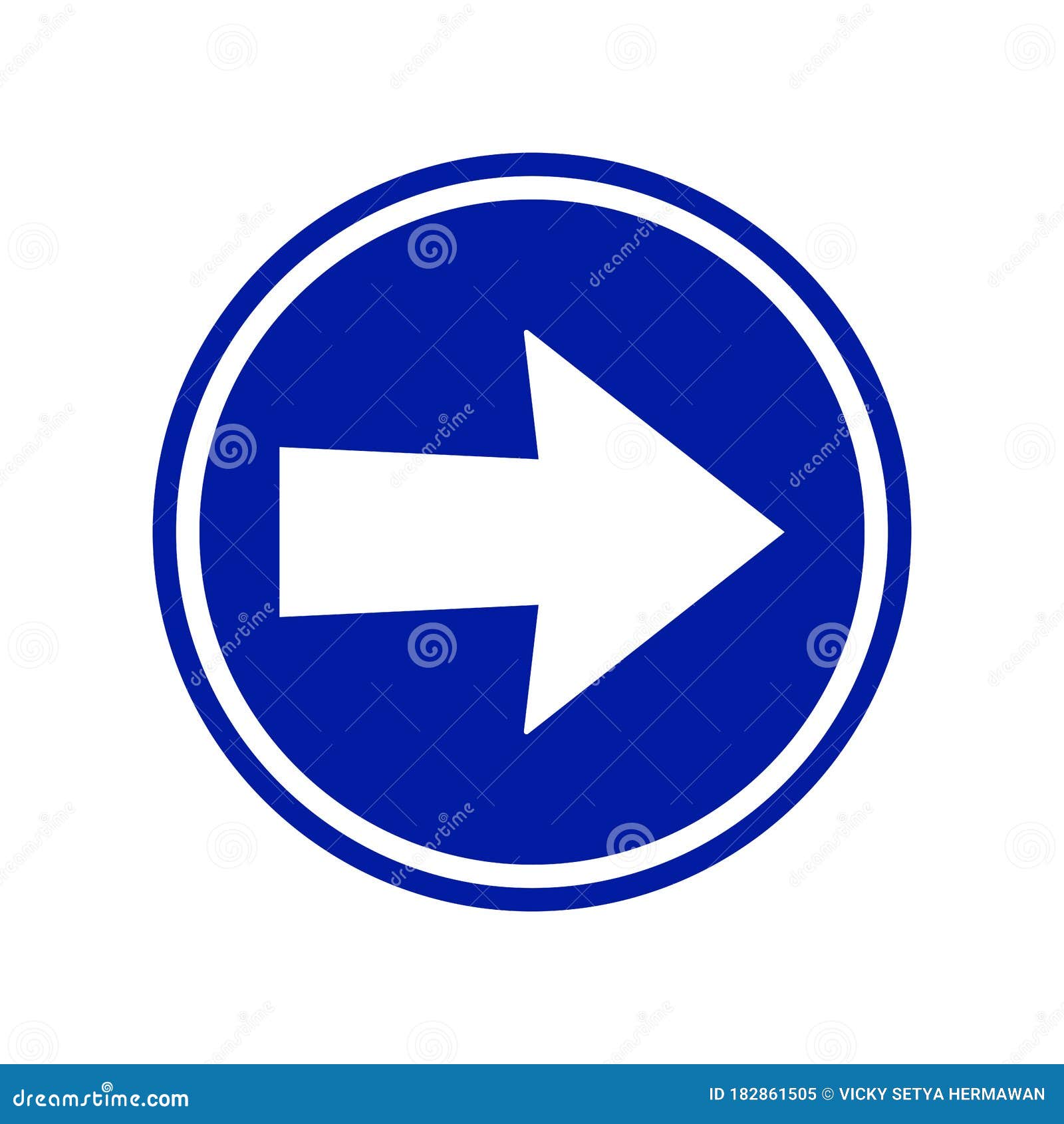 Basic RGBDirection Blue Arrow Street Sign Vector Icon. Direction Blue ...