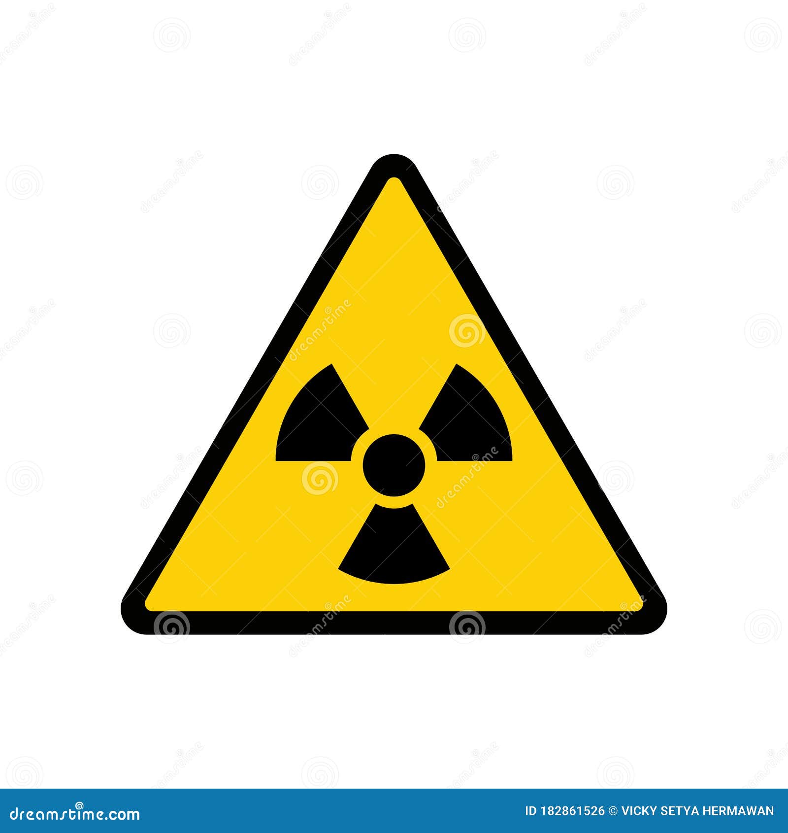 Radioactive Zone, Vector Sign Or Symbol. Warning Radioactive Zone In ...