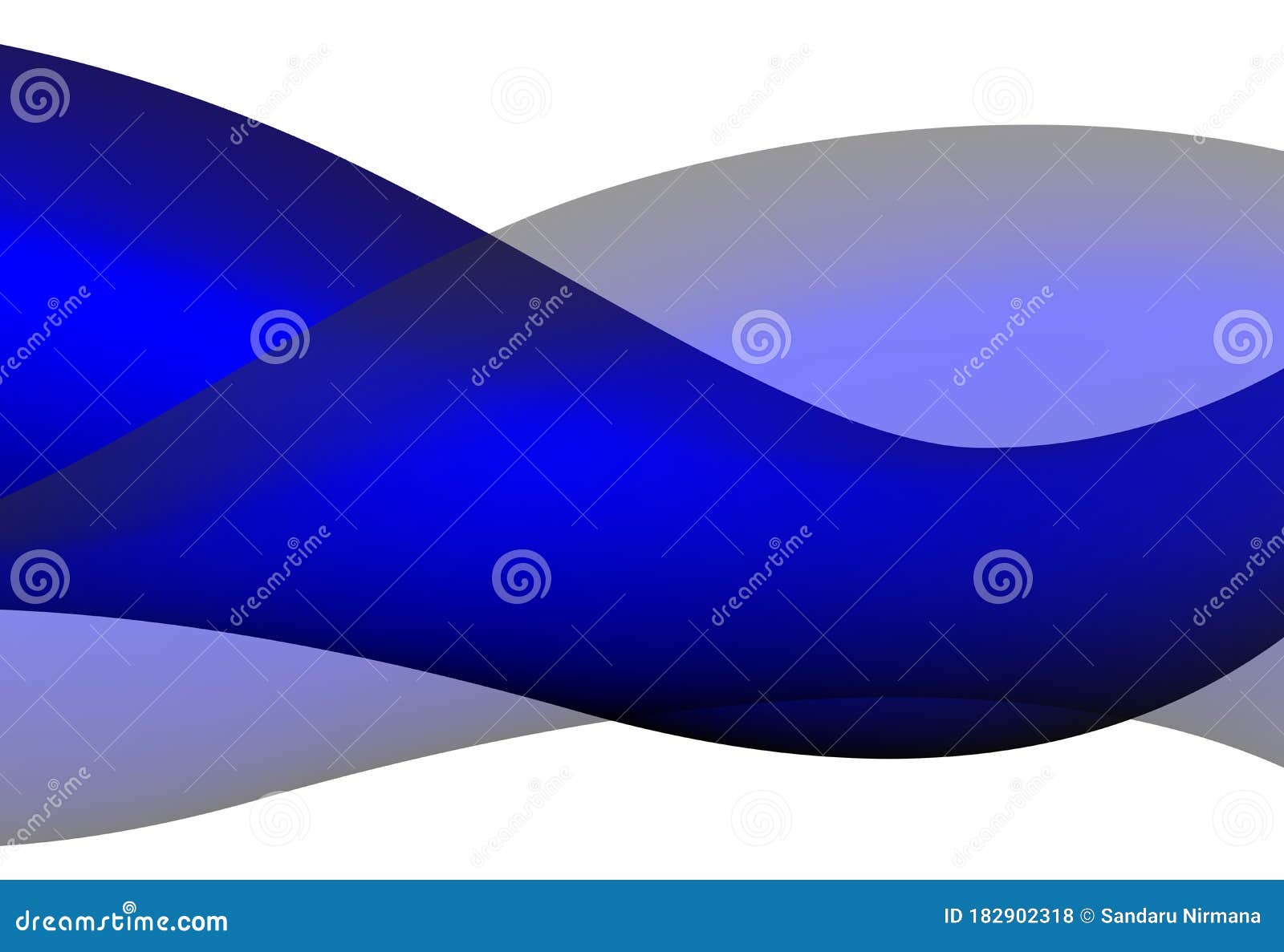 Blue Vector Template Abstract Background with Curves Lines for Flyer ...