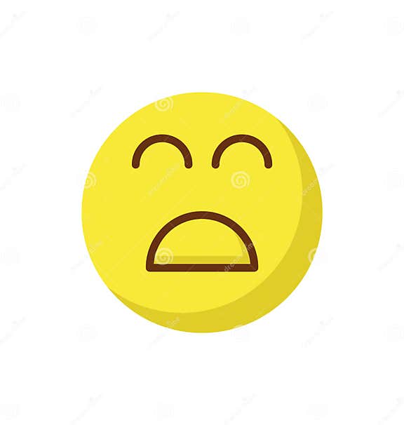 Baffled Emoticon, Laugh Color Vector Icon Which Can Edit Easily Stock ...