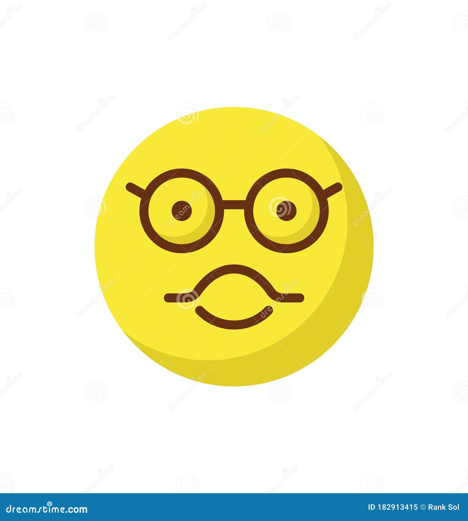 Sunglass Smiley, Nerdy Big Grin Color Vector Icon Which Can Edit Easily ...