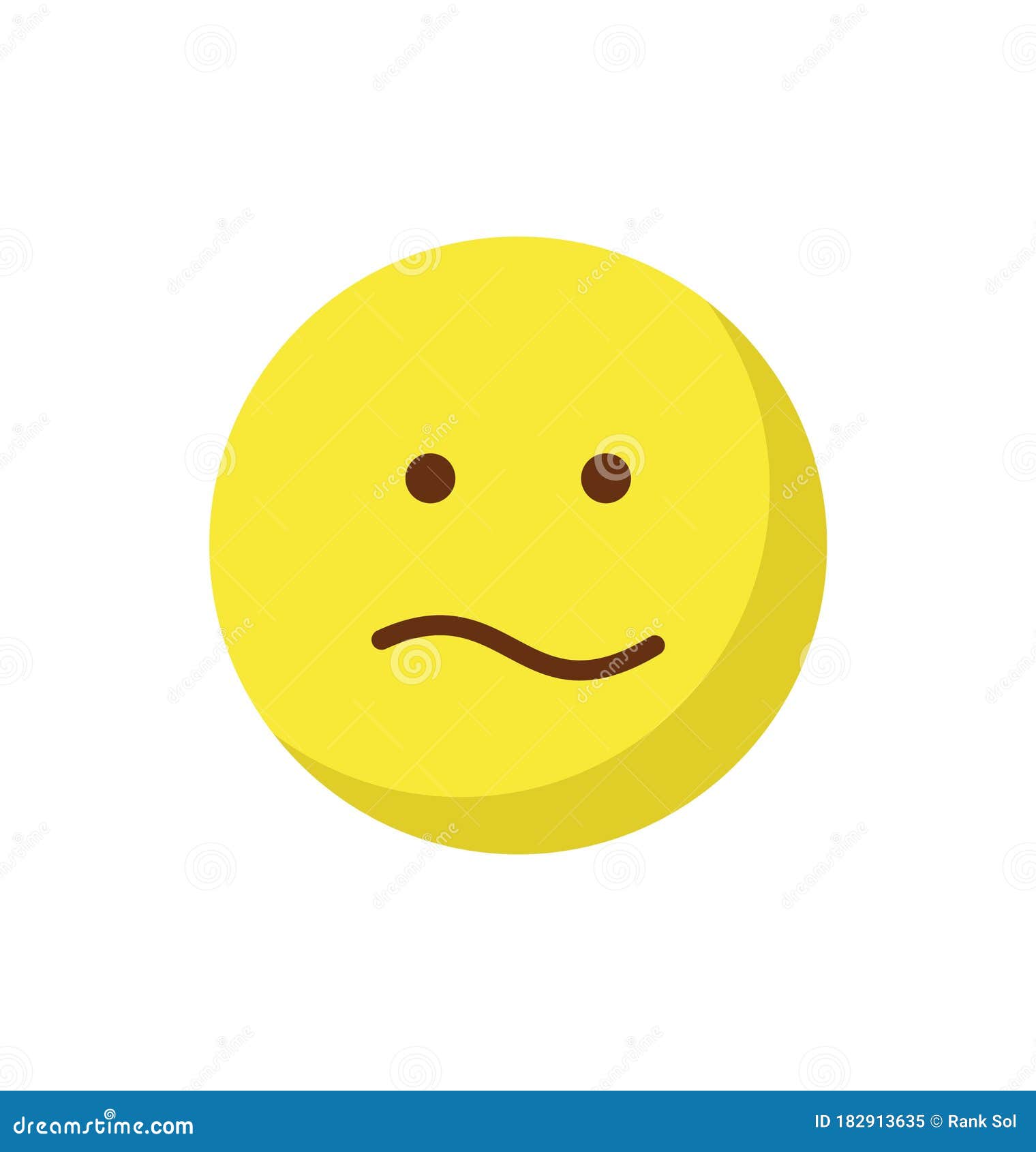 Bemused Face, Emoticons Color Vector Icon Which Can Edit Easily Stock ...