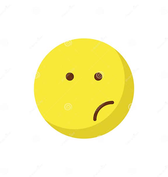 Bemused Face, Emoticons Color Vector Icon Which Can Edit Easily Stock ...