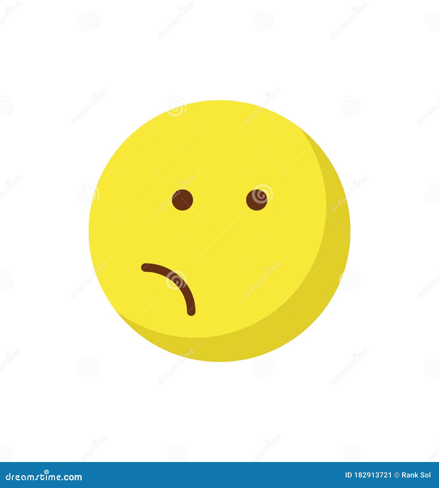 Bemused Face, Emoticons Color Vector Icon Which Can Edit Easily Stock ...