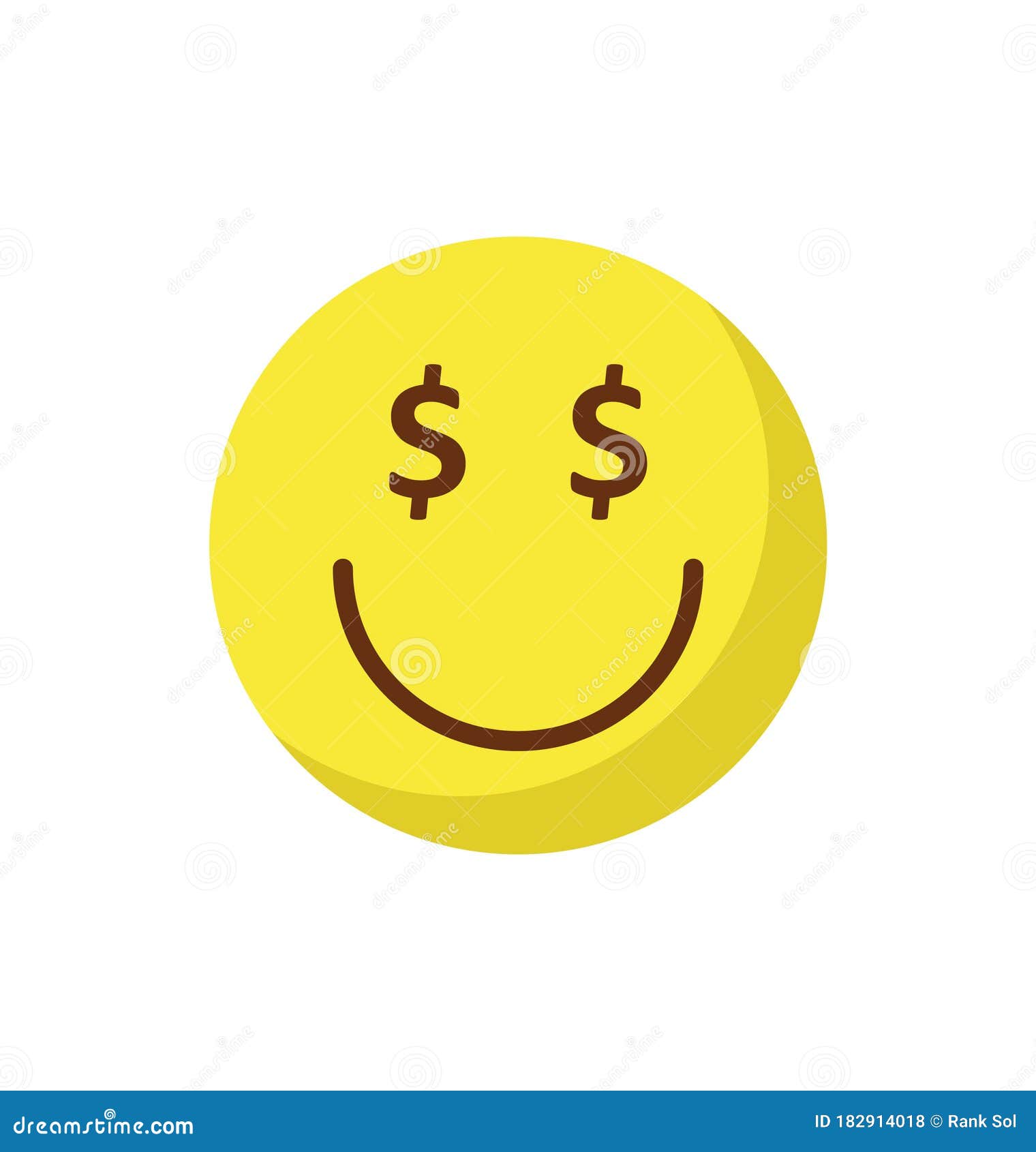 Dollar, Dollar on Face Color Vector Icon Which Can Edit Easily Stock ...