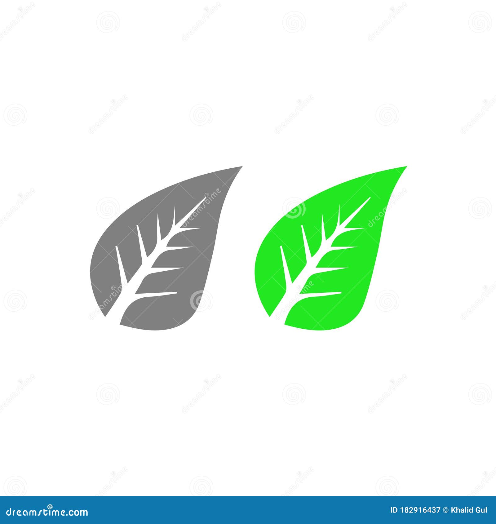 Leaf Vector File Isolated with White Background Stock Illustration ...