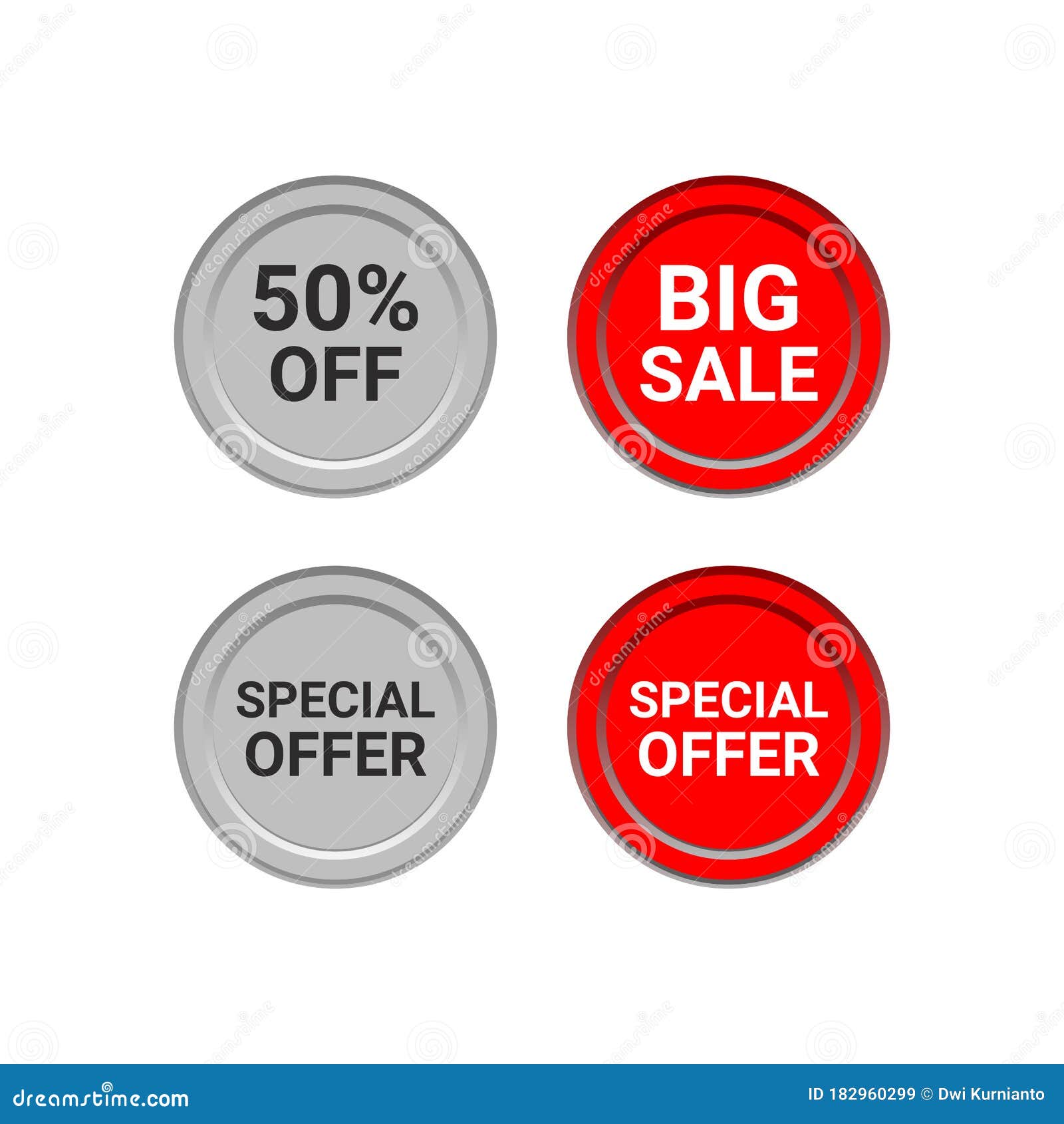 Vector Illustration of a Sales Button and a Shiny Design Stock Vector ...