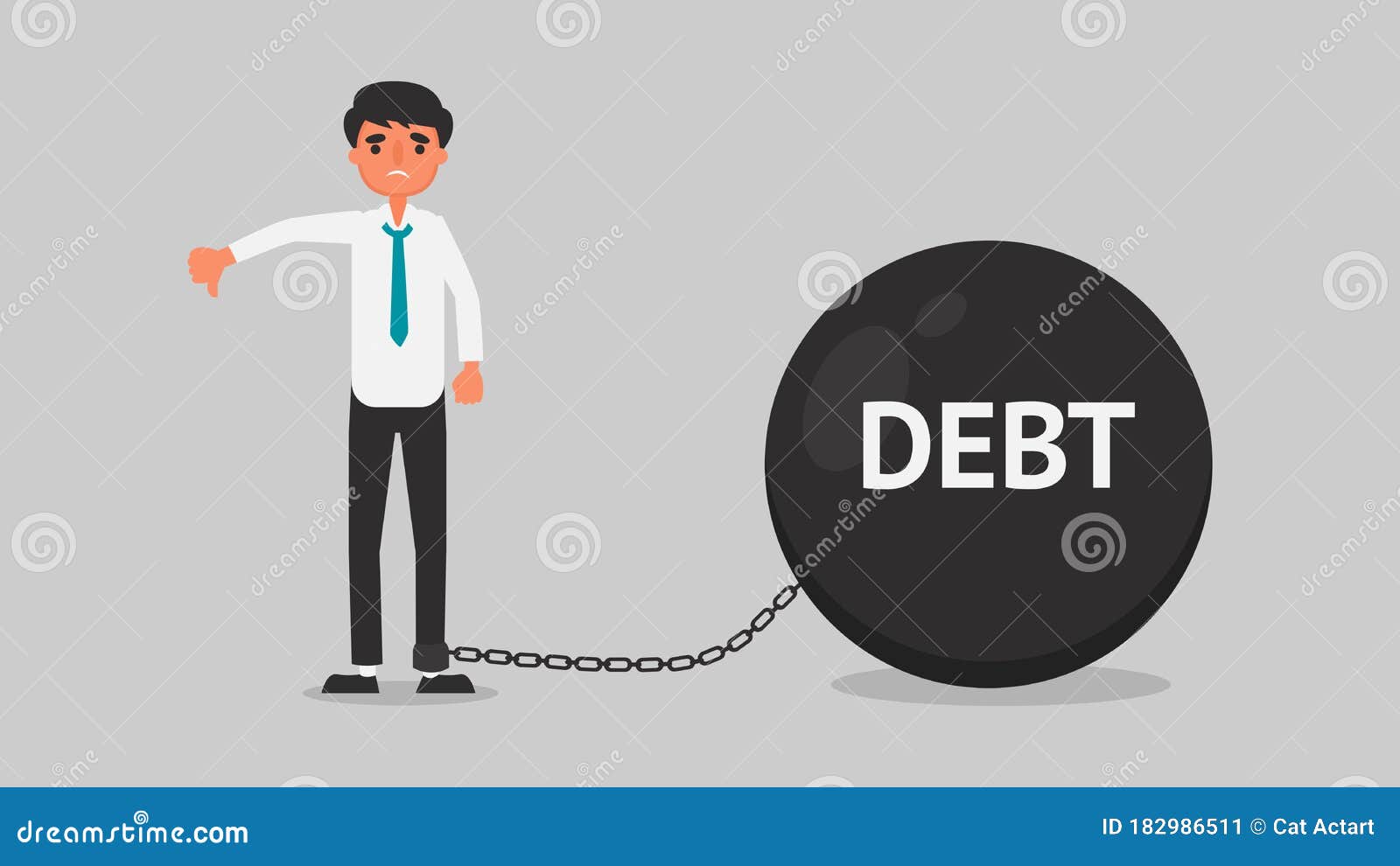 Cartoon Illustration of a Business Problem Concep Stock Vector ...