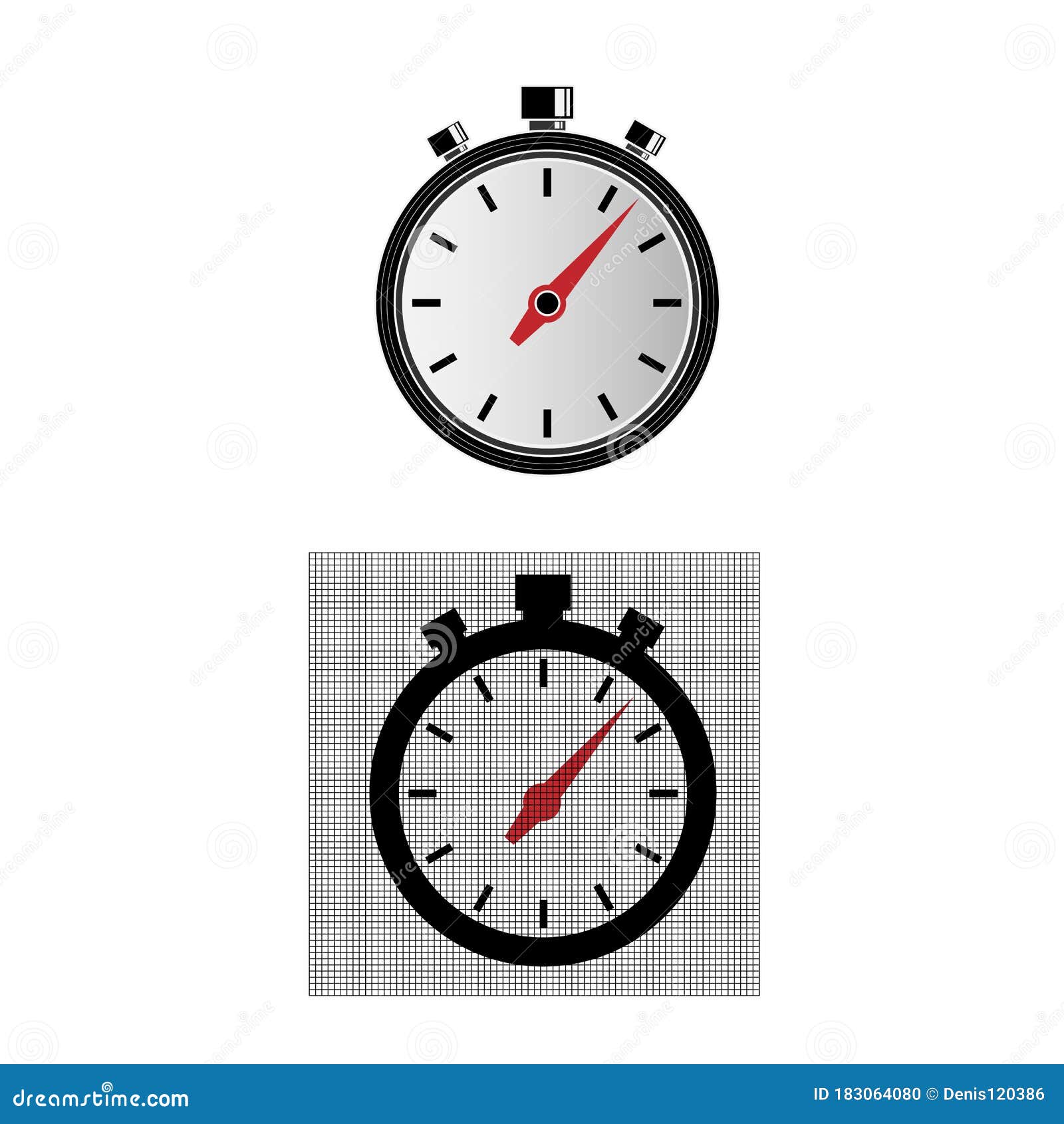 Stopwatch. the Time Meter. Chronometer. Vector Illustration Stock ...